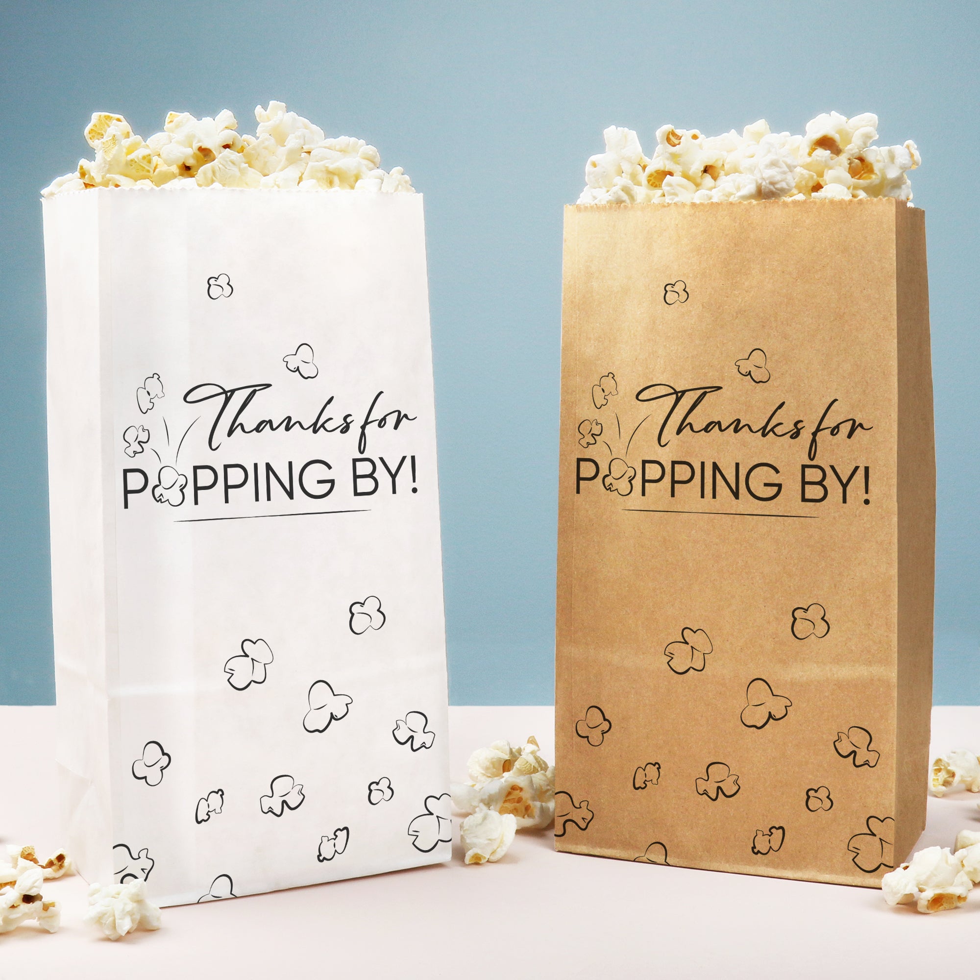 Popcorn Bags - Thanks For Popping By Party favors | BigDotofHappiness.com