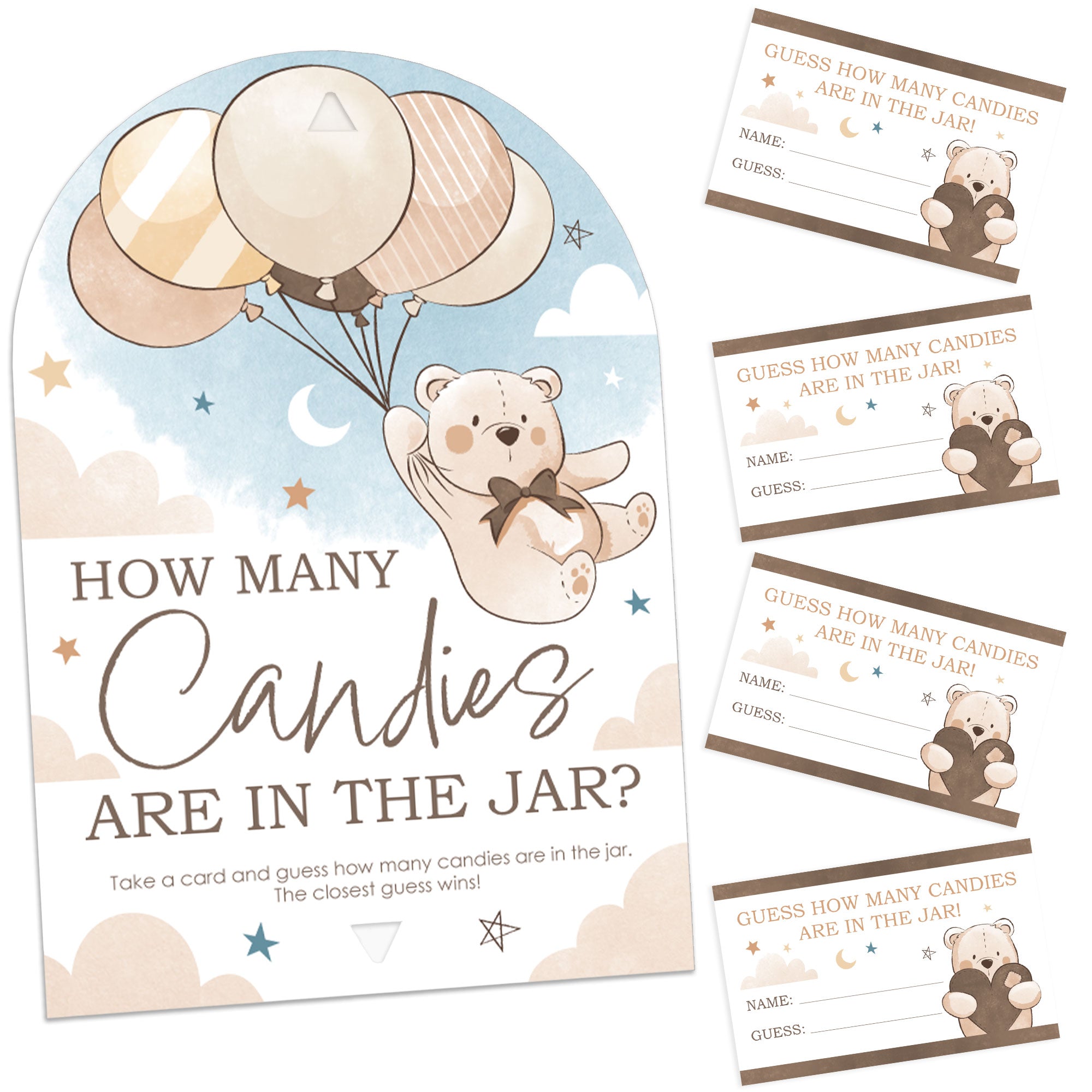 We Can Bearly Wait Baby Shower How Many Candies Party Game ...