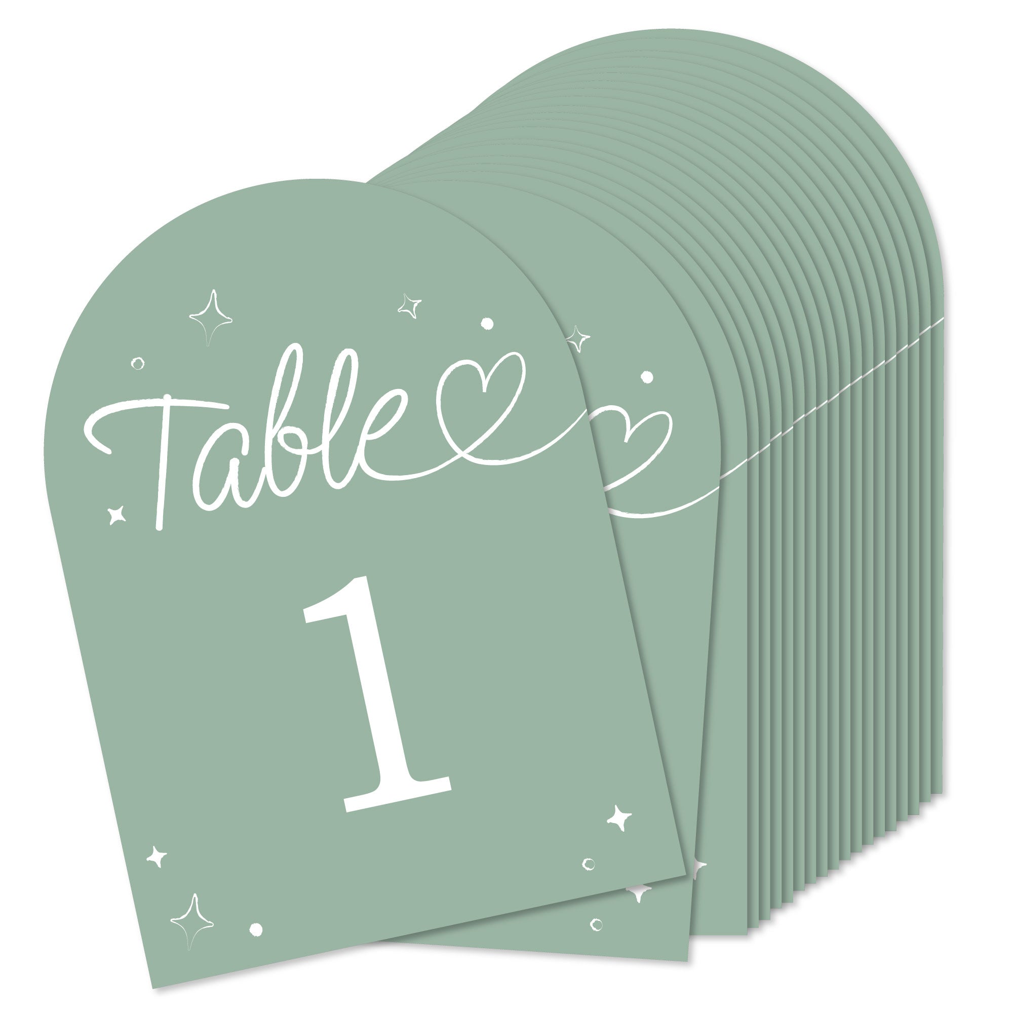Sage Green Wedding Table Numbers - modern-meets-romantic design ...
