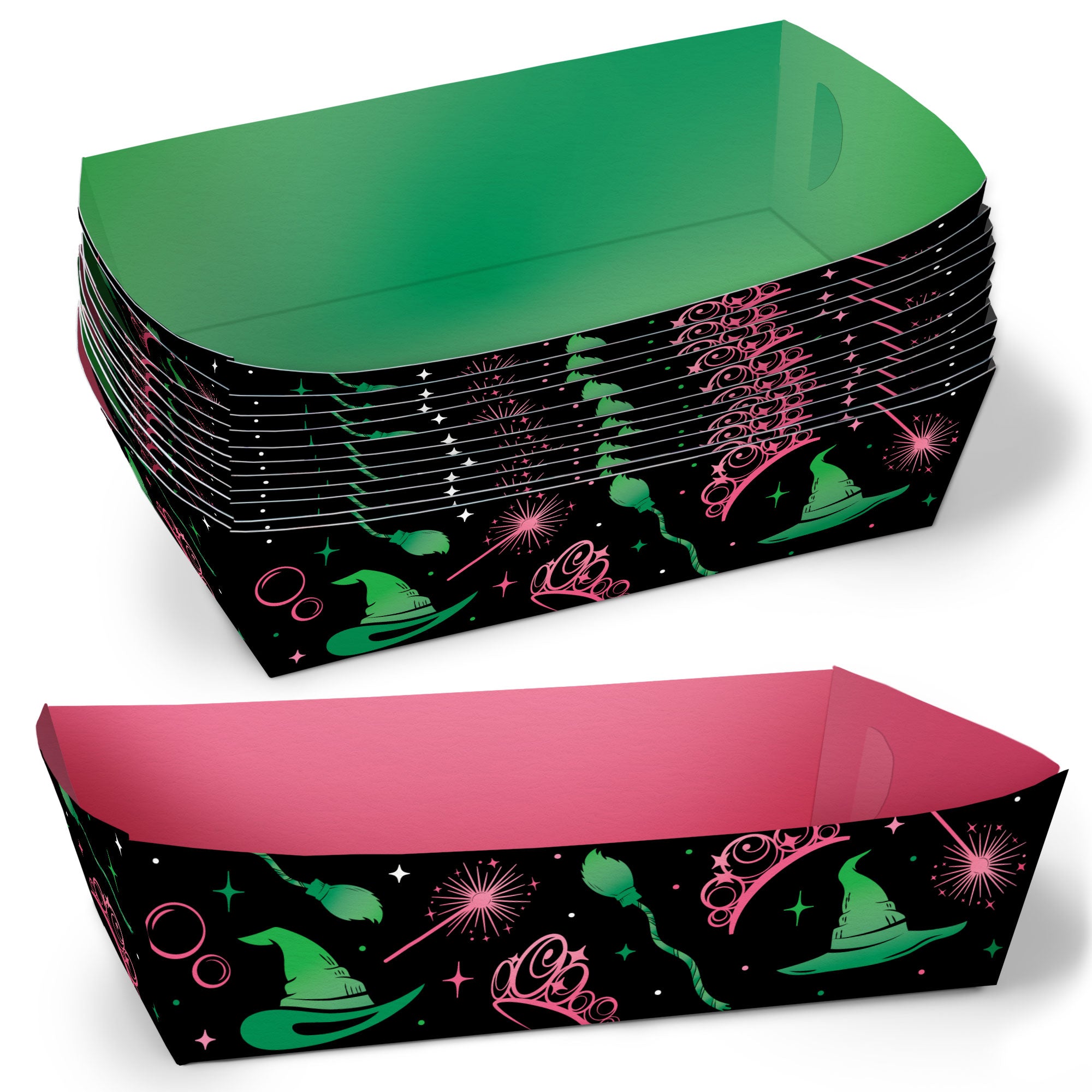 Witch Party Paper Food Trays, Disposable Food Boats, Good Pink and ...