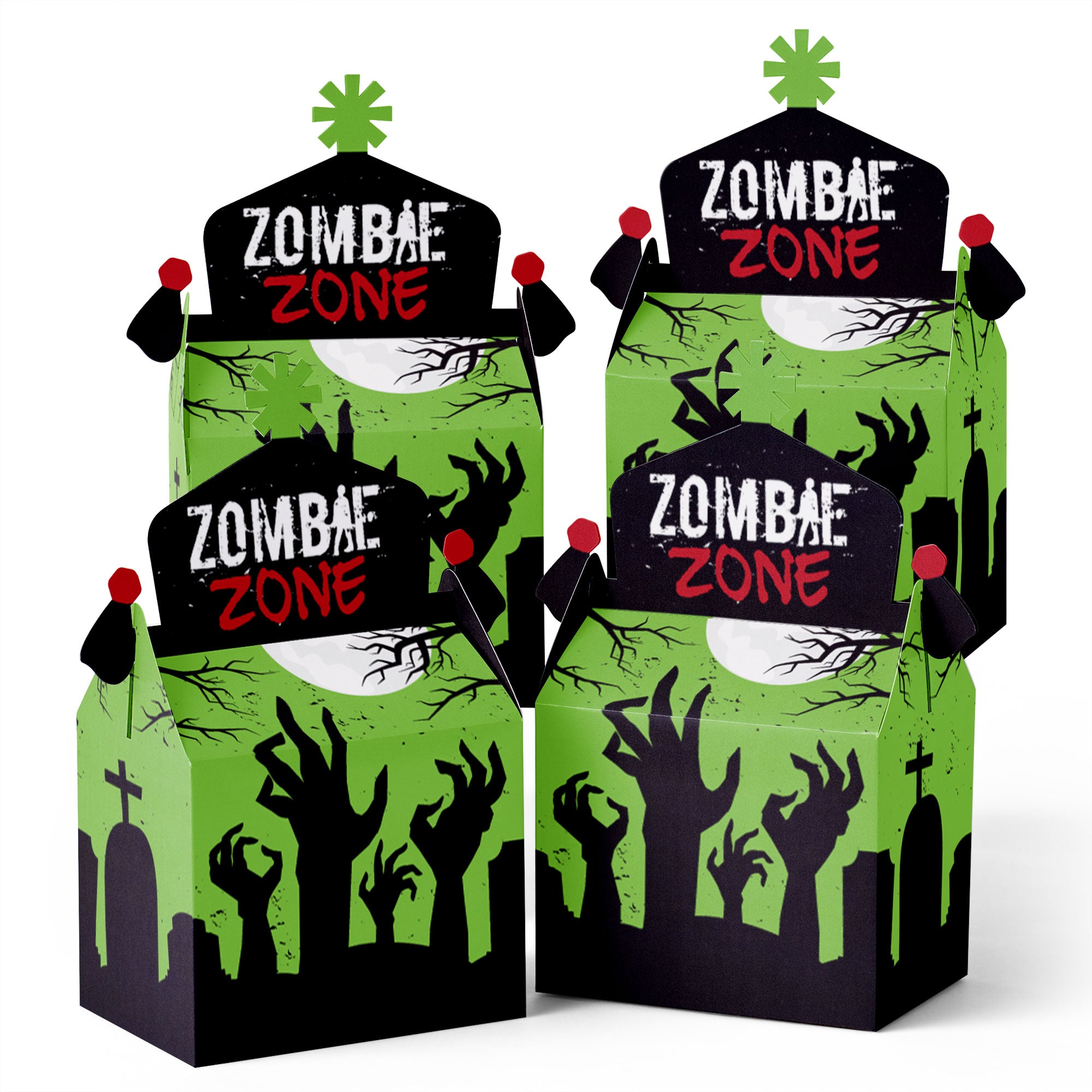 Zombie Zone - Treat Box Party Favors - Halloween or Birthday Zombie ...