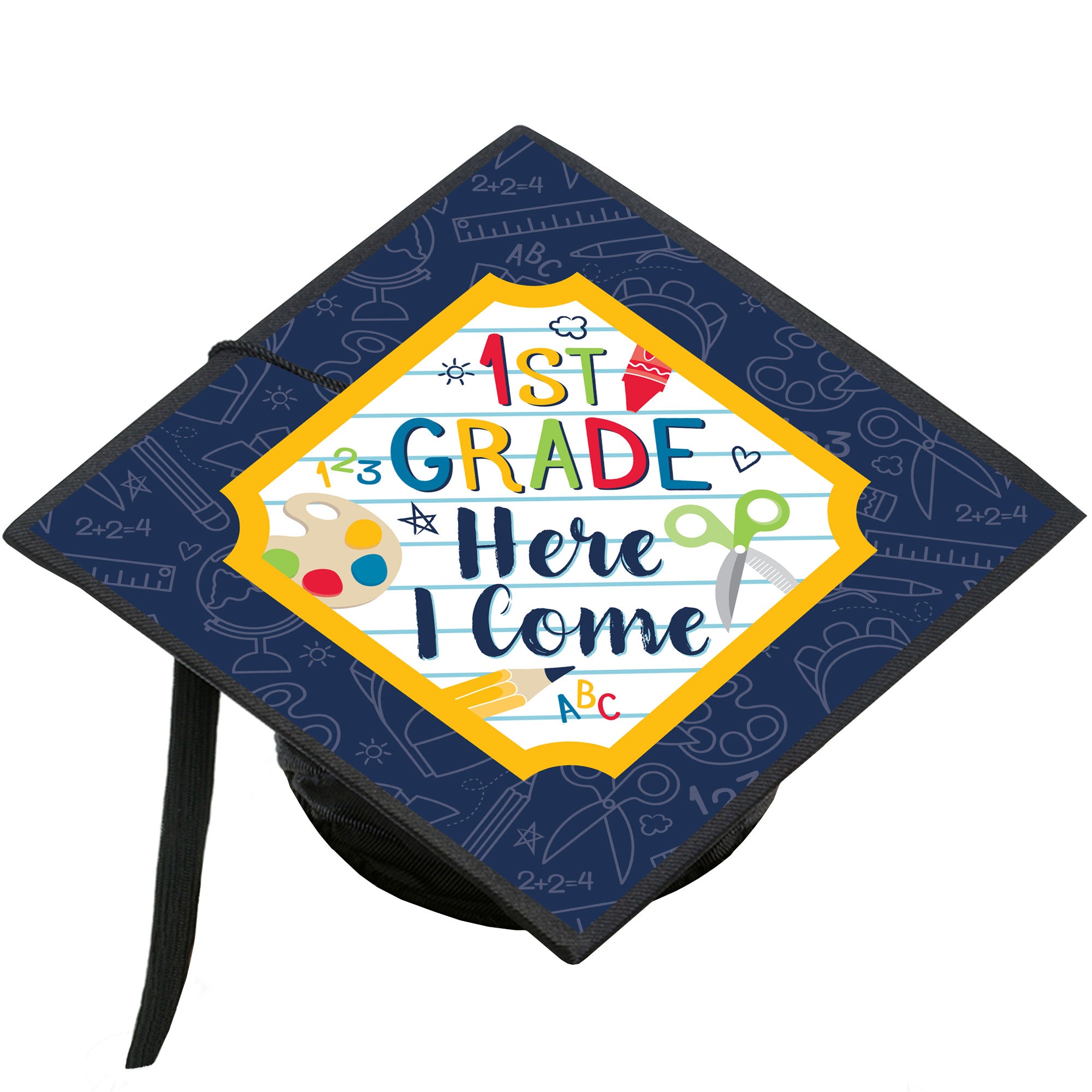 1st Grade Here I Come - Kids Kindergarten Graduation Cap Decorations ...