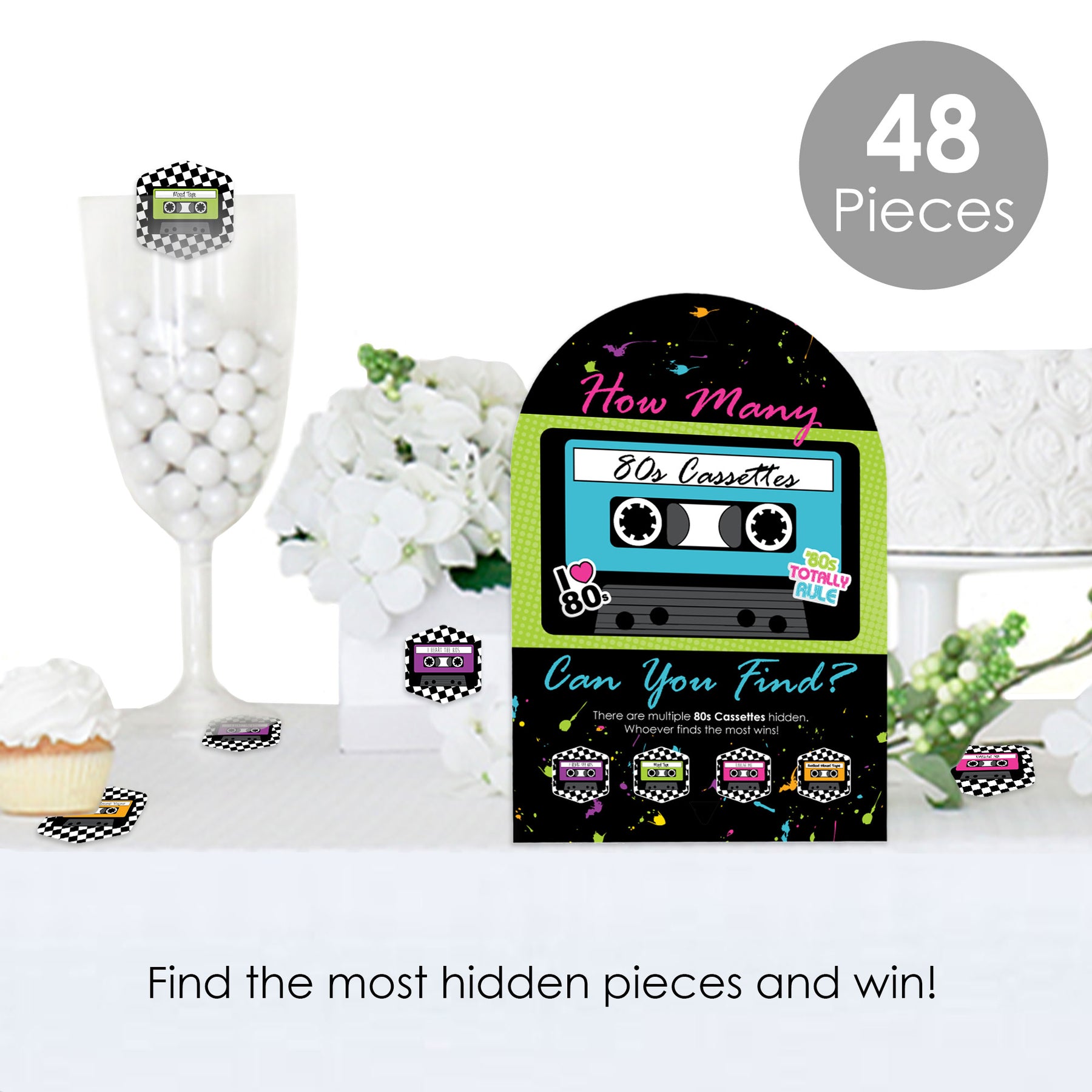 80’s Retro - Totally 1980s Party Scavenger Hunt - 1 Stand and 48 Game ...