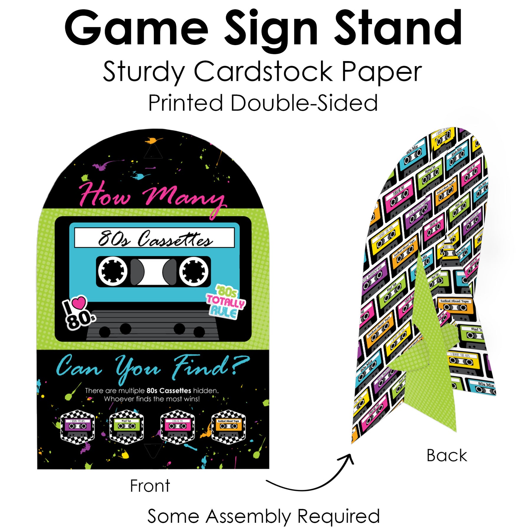 80’s Retro - Totally 1980s Party Scavenger Hunt - 1 Stand and 48 Game ...