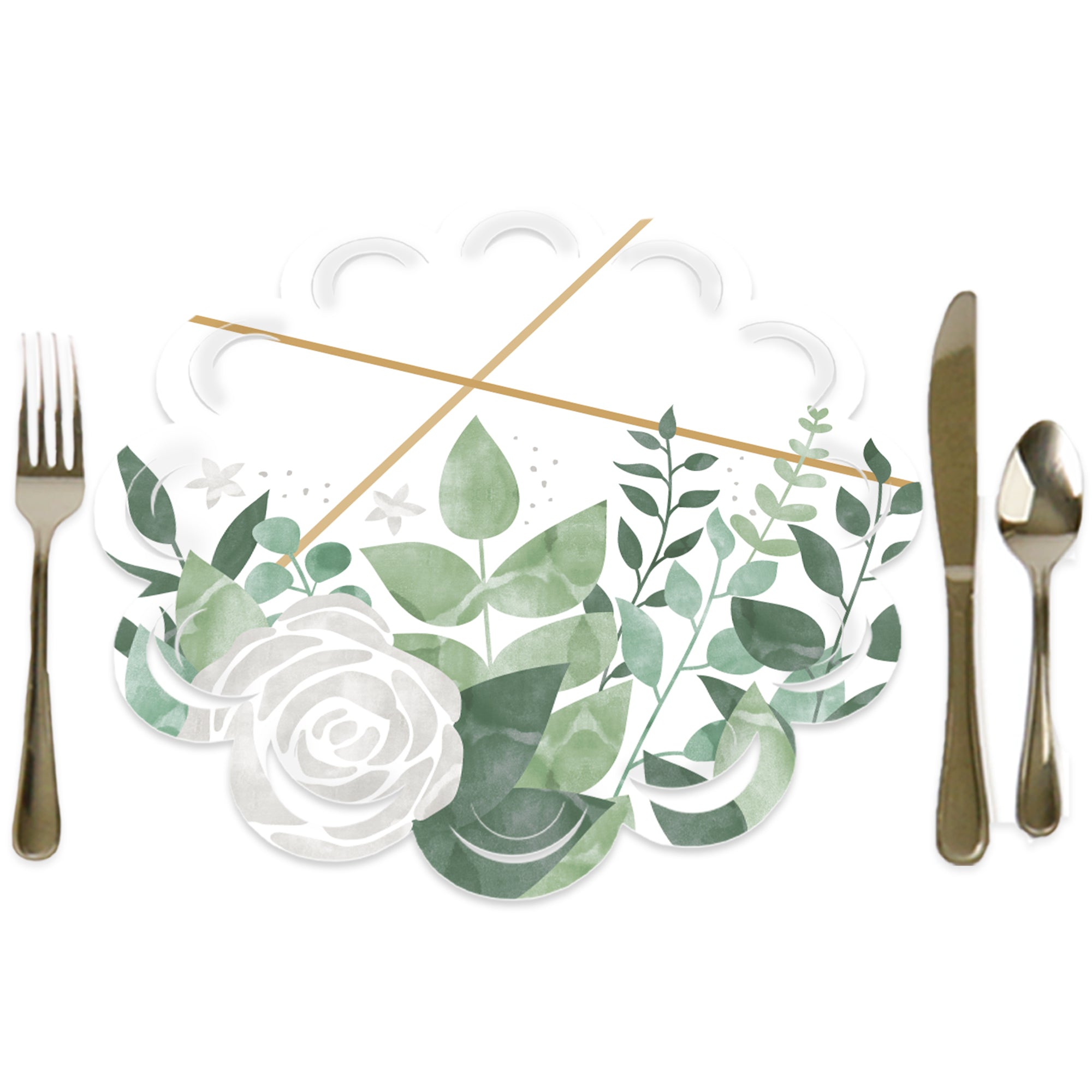 Boho Botanical - Greenery Party Round Table Decorations - Paper ...