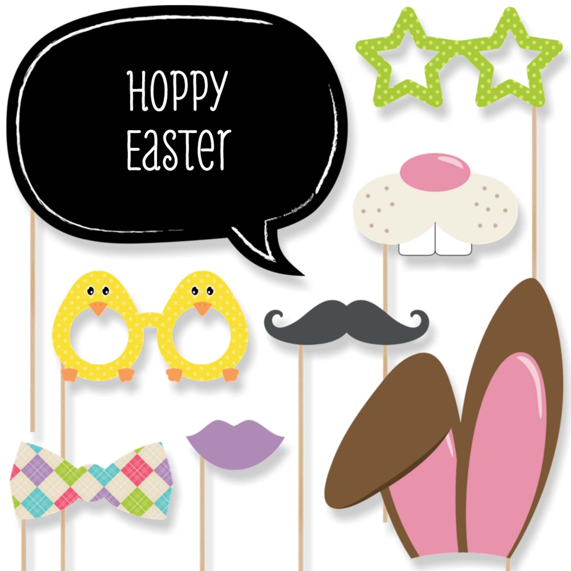 Hippity Hoppity - Easter Bunny - Easter Photo Booth Props Kit - 20 ...