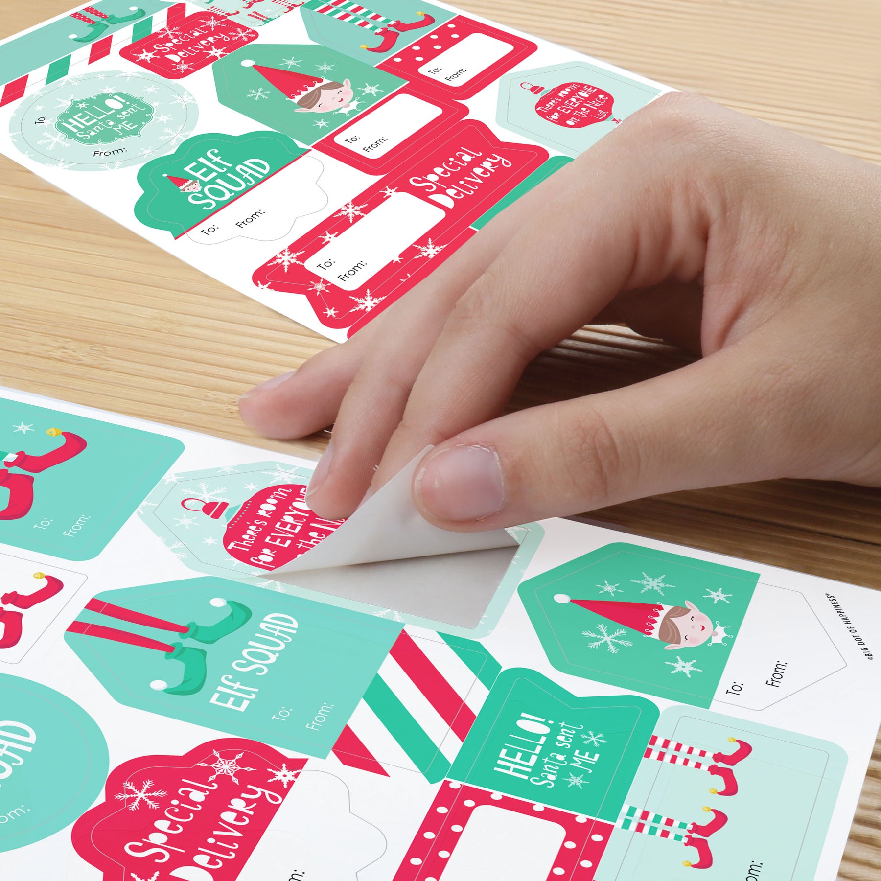 Elf Squad - Assorted Kids Elf Christmas and Birthday Party Gift Tag ...