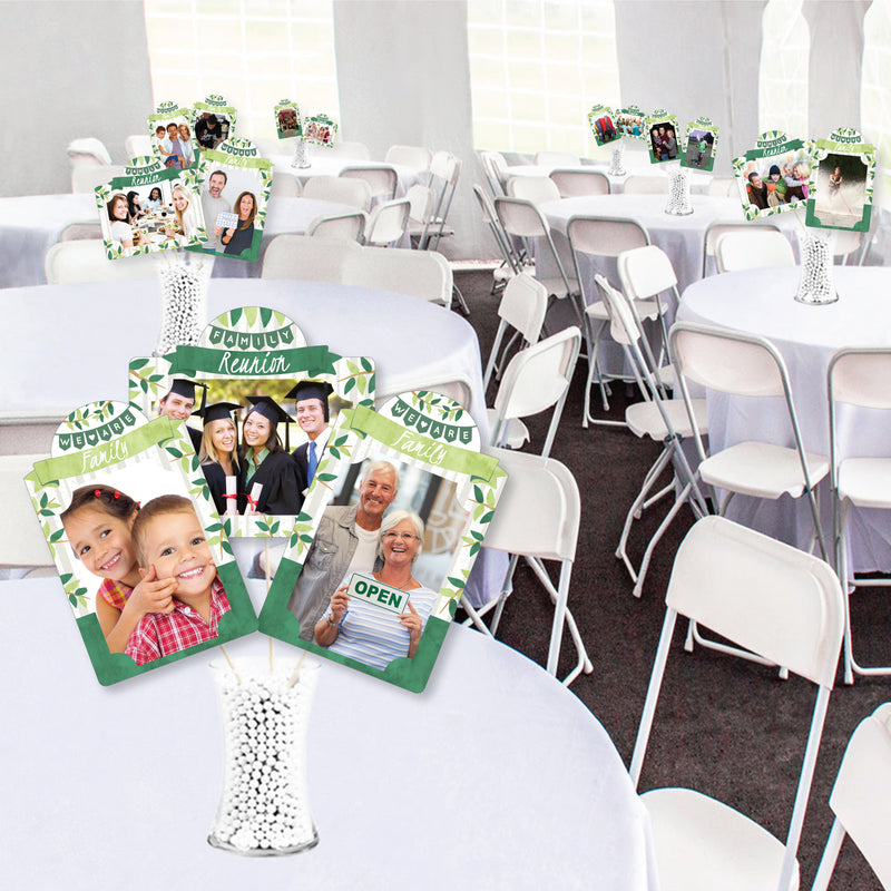 Family Tree Reunion - Family Gathering Party Picture Centerpiece Sticks ...