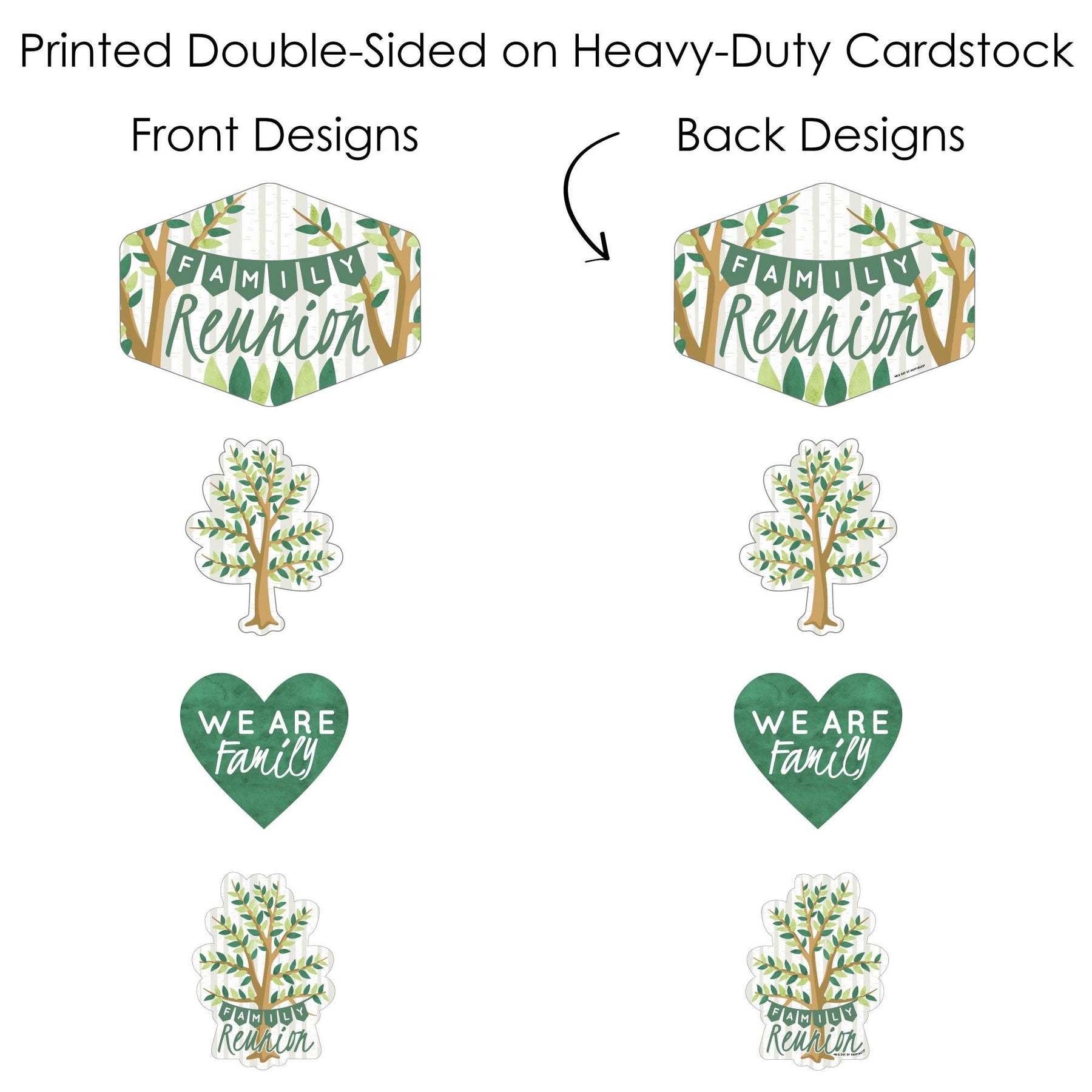 Family Tree Reunion - Family Gathering Party Centerpiece Sticks ...