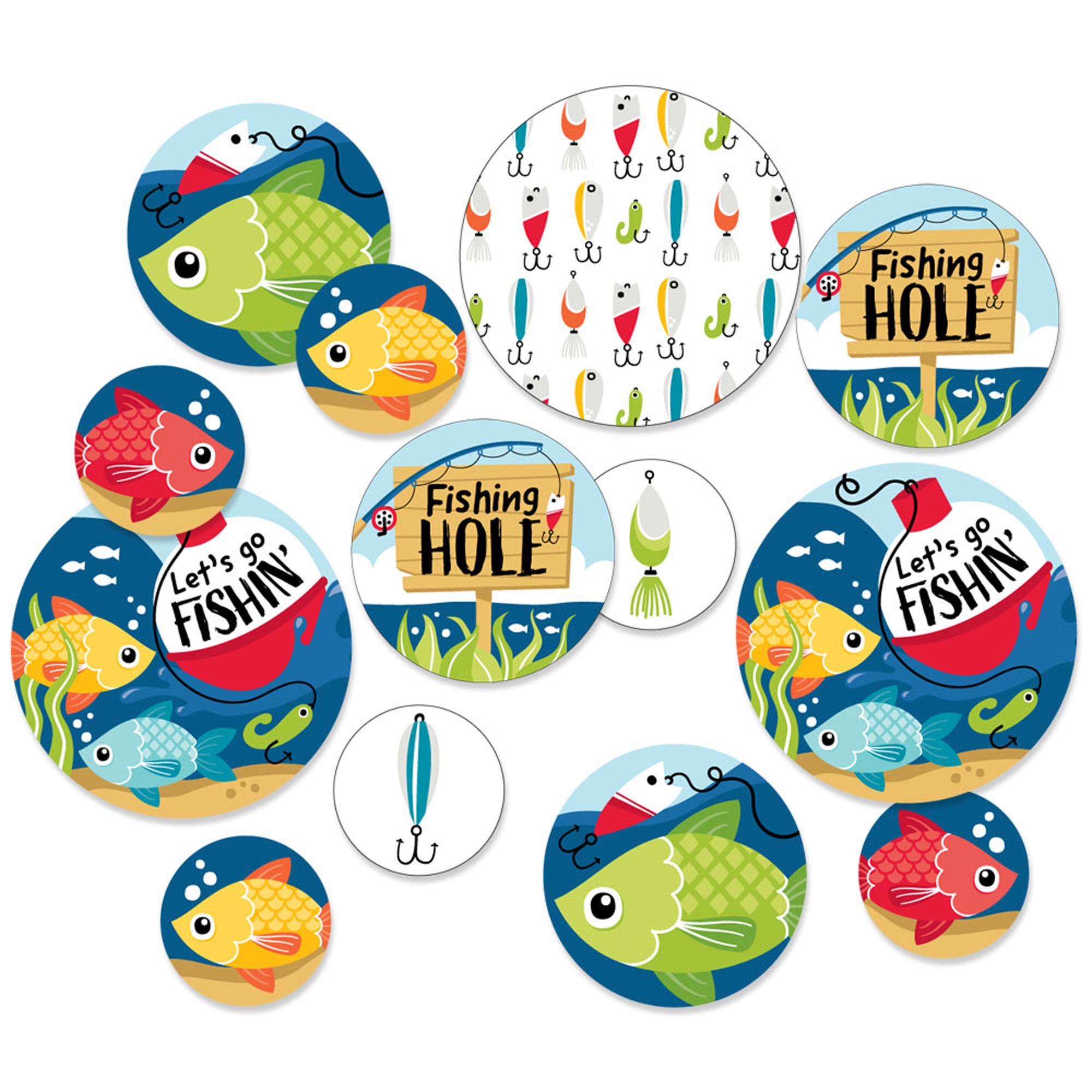 Let's Go Fishing - Fish Themed Party or Birthday Party Giant Circle ...