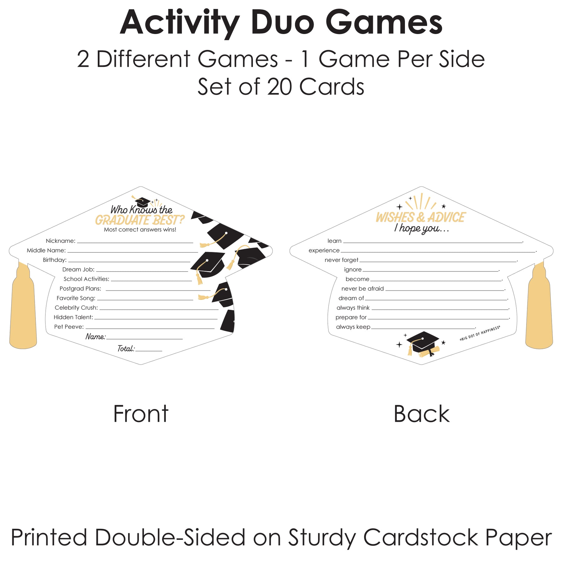 Goodbye High School, Hello College - 2-in-1 Graduation Party Cards ...