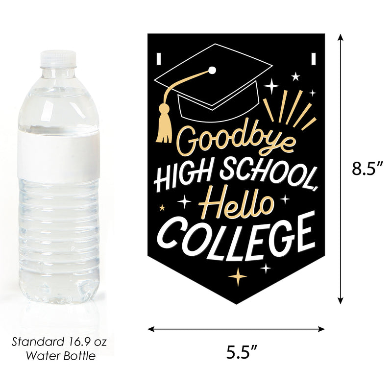 Goodbye High School, Hello College - Graduation Party Bunting Banner ...