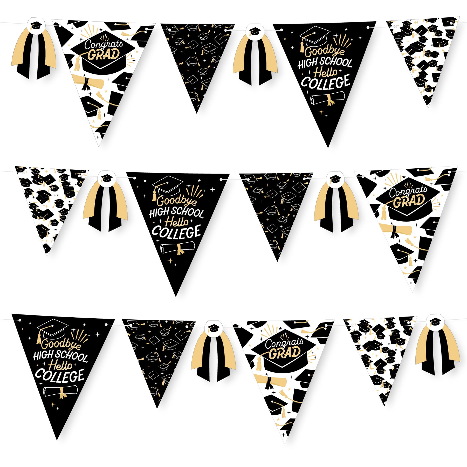 Goodbye High School, Hello College - DIY Graduation Party Pennant ...