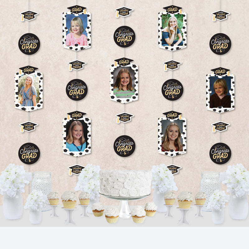 Goodbye High School, Hello College - Graduation Party DIY Backdrop ...