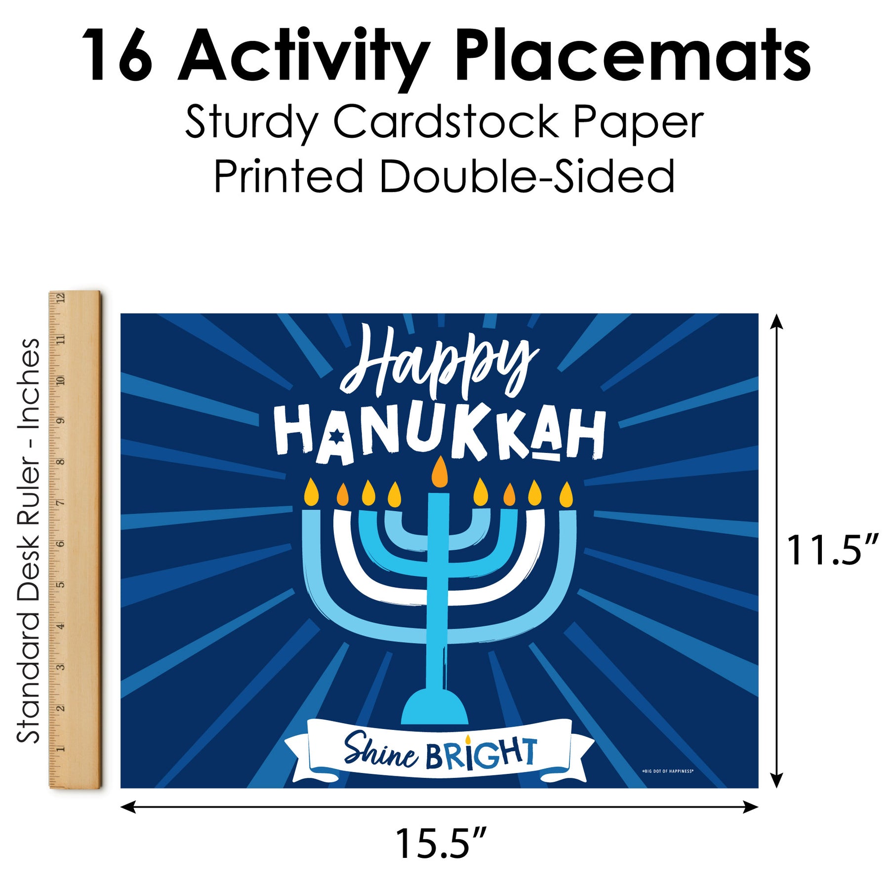 Hanukkah Menorah - Paper Chanukah Holiday Party Coloring Sheets ...