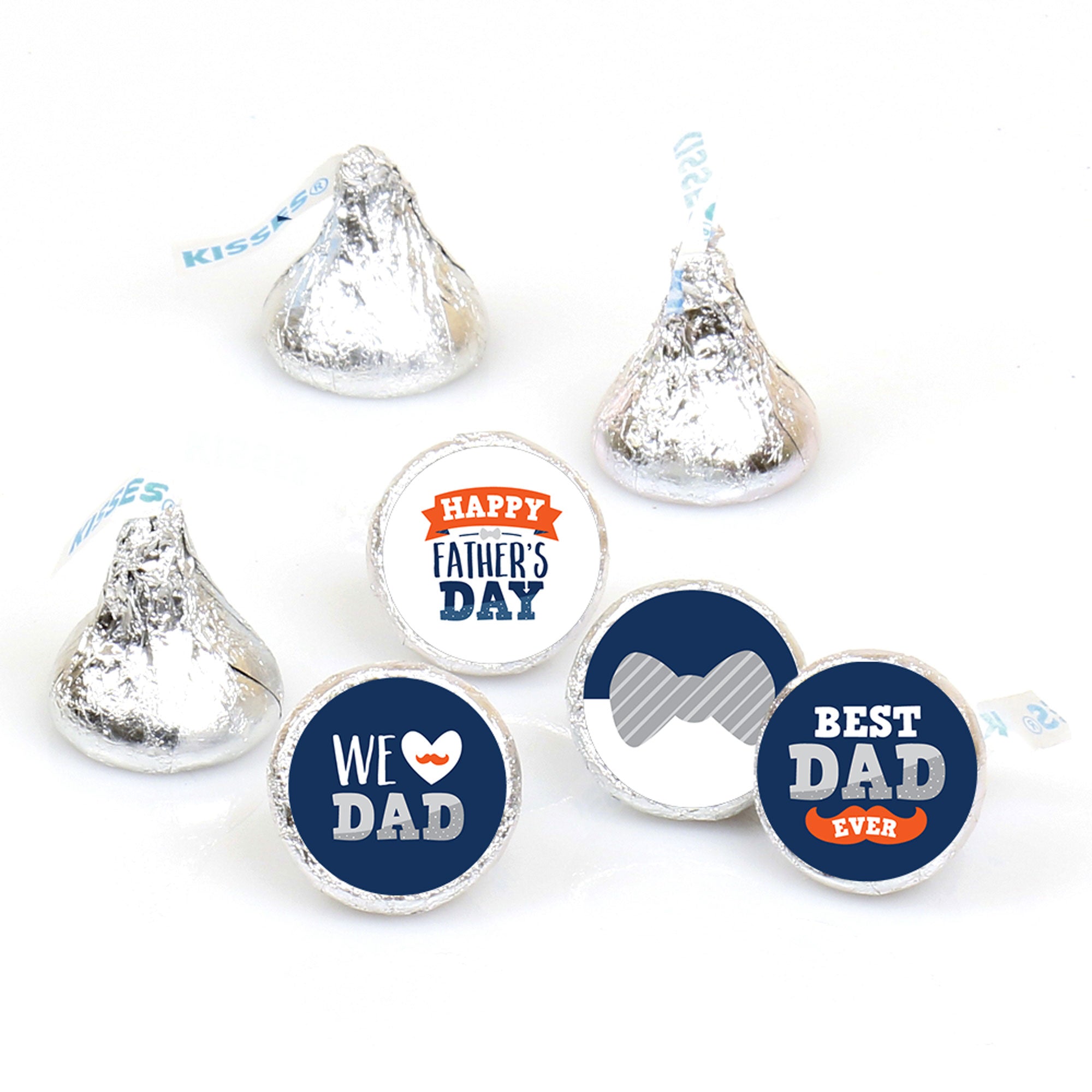 Happy Father's Day - We Love Dad Party Round Candy Sticker Favors ...