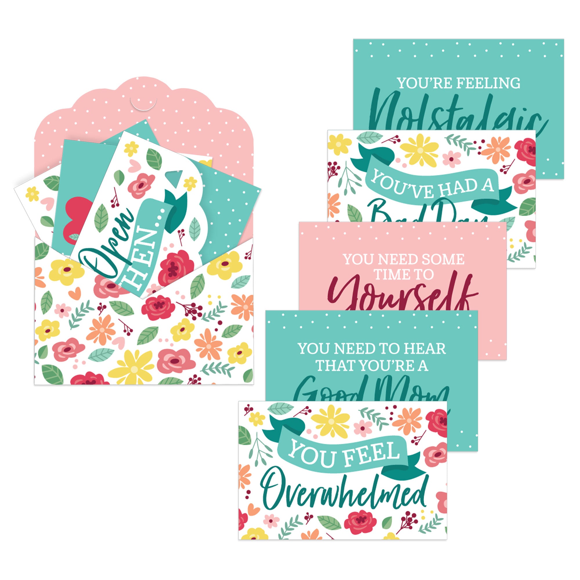 Colorful Floral Happy Mother's Day - Cards for Mom Gift Box Kit - Open ...