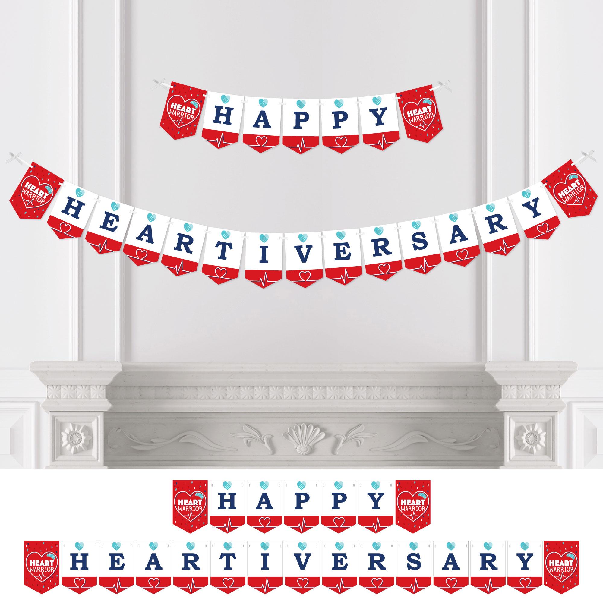 Happy Heartiversary - CHD Awareness Bunting Banner - Party Decorations ...