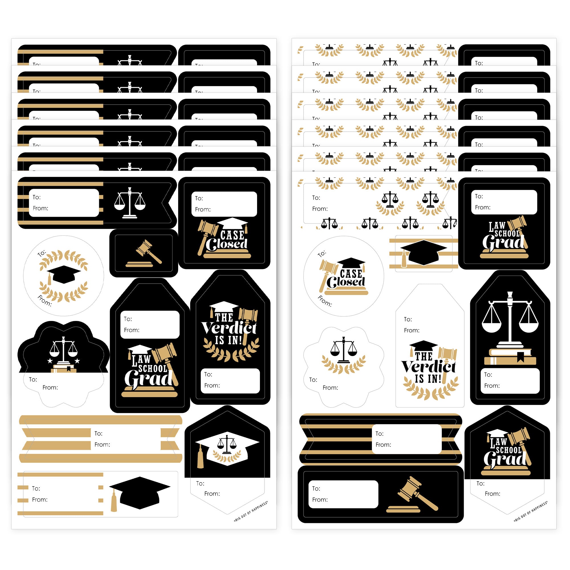 Law School Grad - Assorted Future Lawyer Graduation Party Gift Tag ...