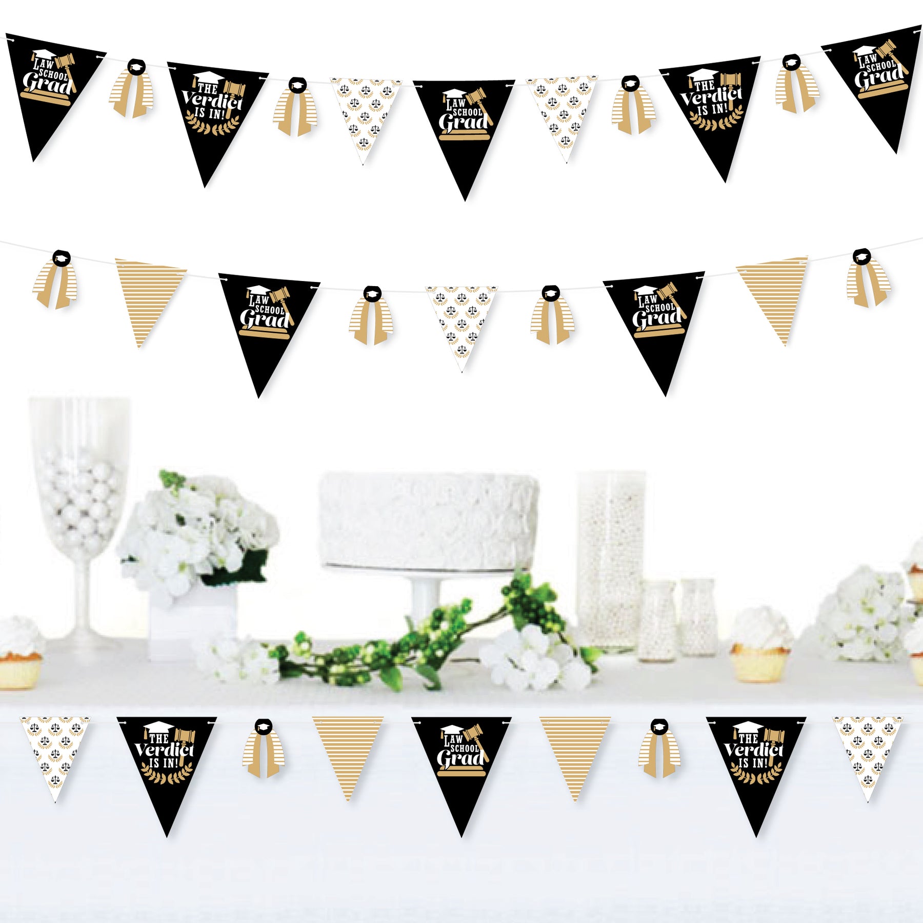 Law School Grad - DIY Future Lawyer Graduation Party Pennant Garland ...