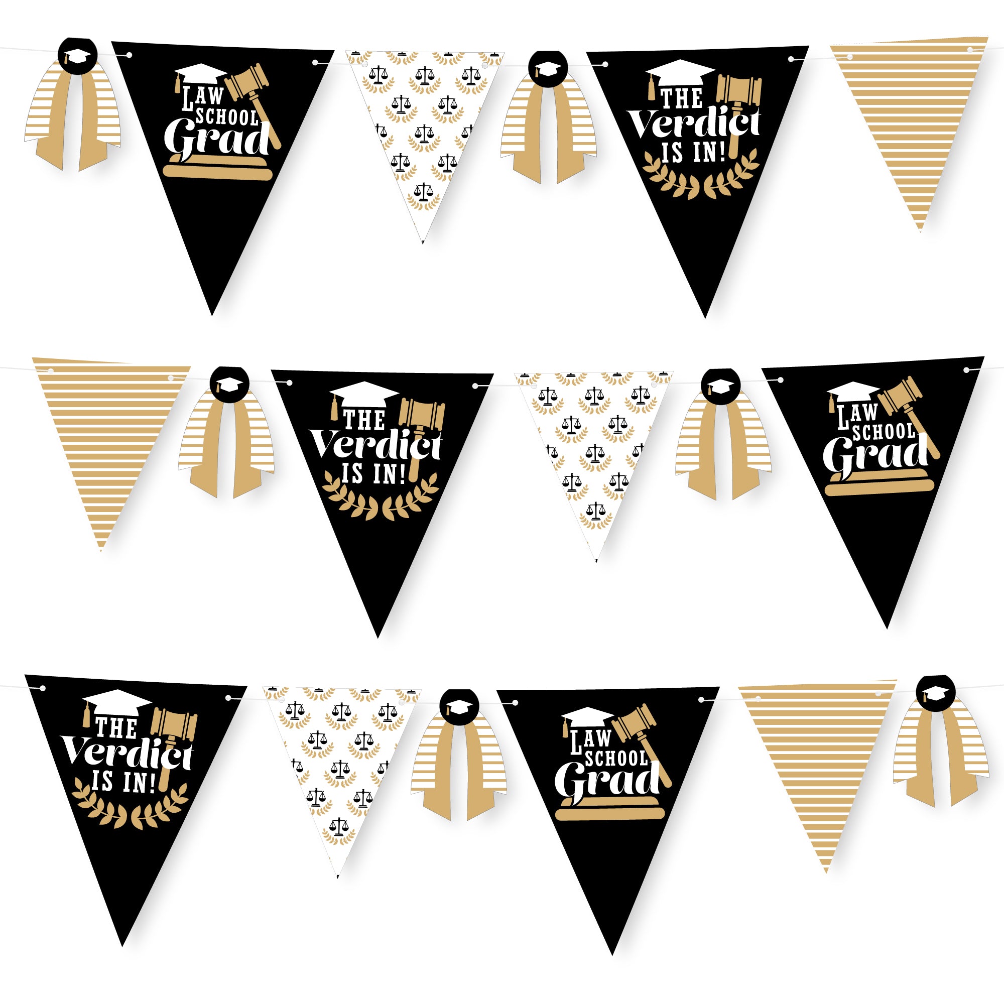 Law School Grad - DIY Future Lawyer Graduation Party Pennant Garland ...