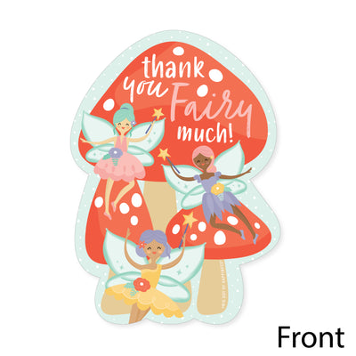 Let's Be Fairies - Shaped Thank You Cards - Fairy Garden Birthday Party ...