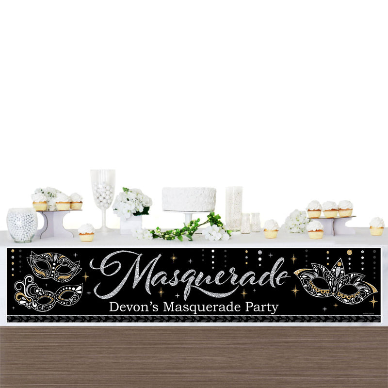 Masquerade - Personalized Venetian Mask Party Banner ...