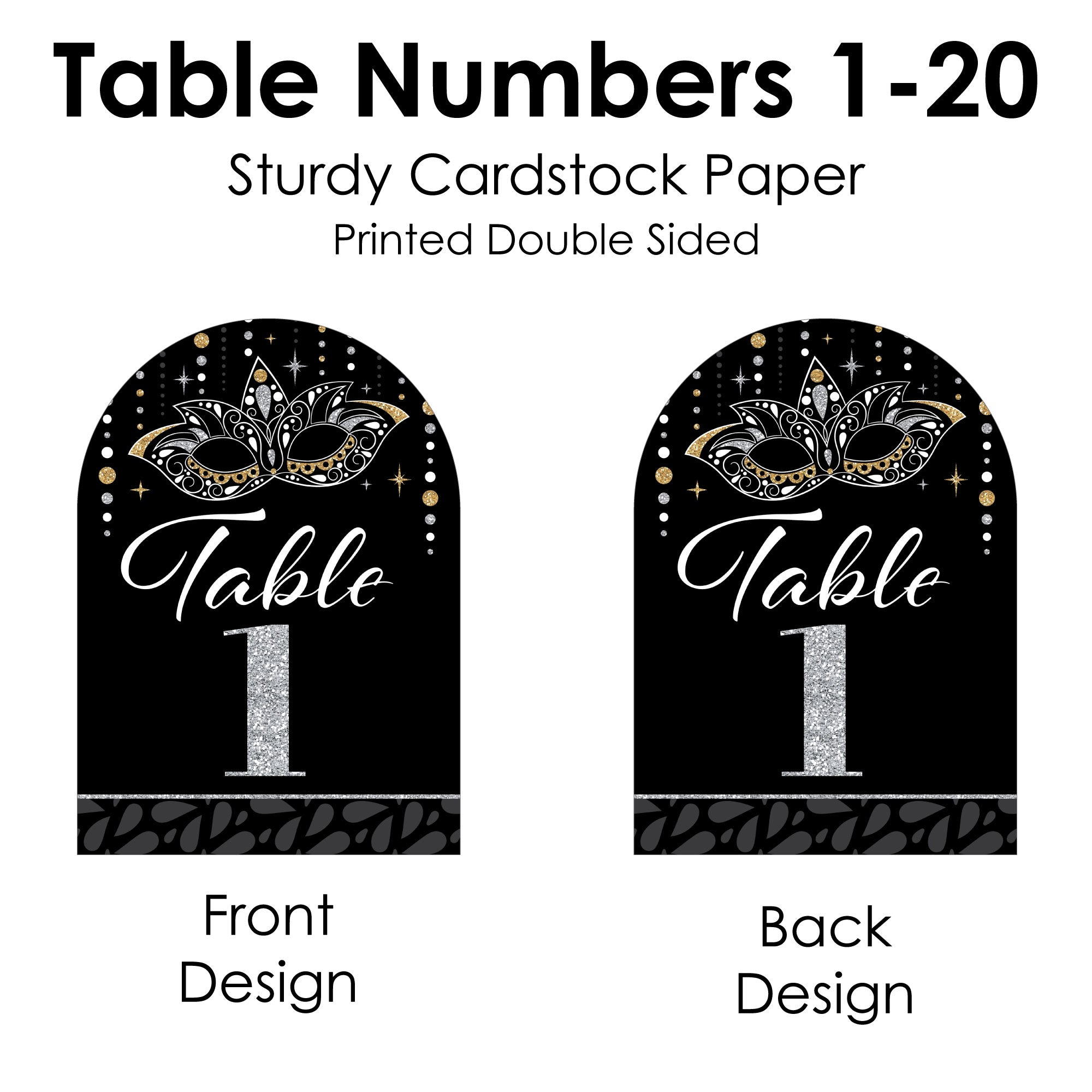 Masquerade Ball Table Names