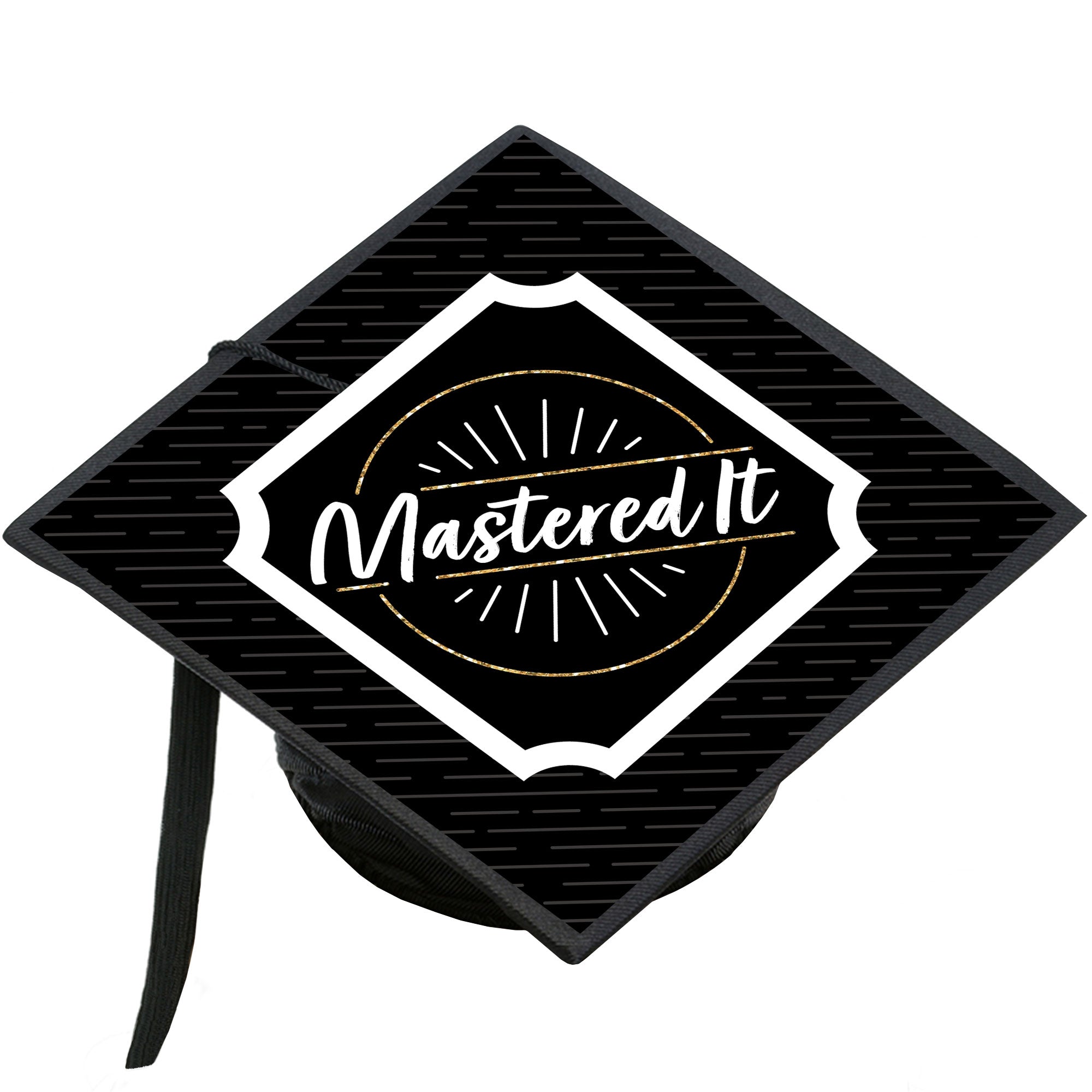 Mastered It - Master's Degree Graduation Cap Decorations Kit - Grad Cap ...