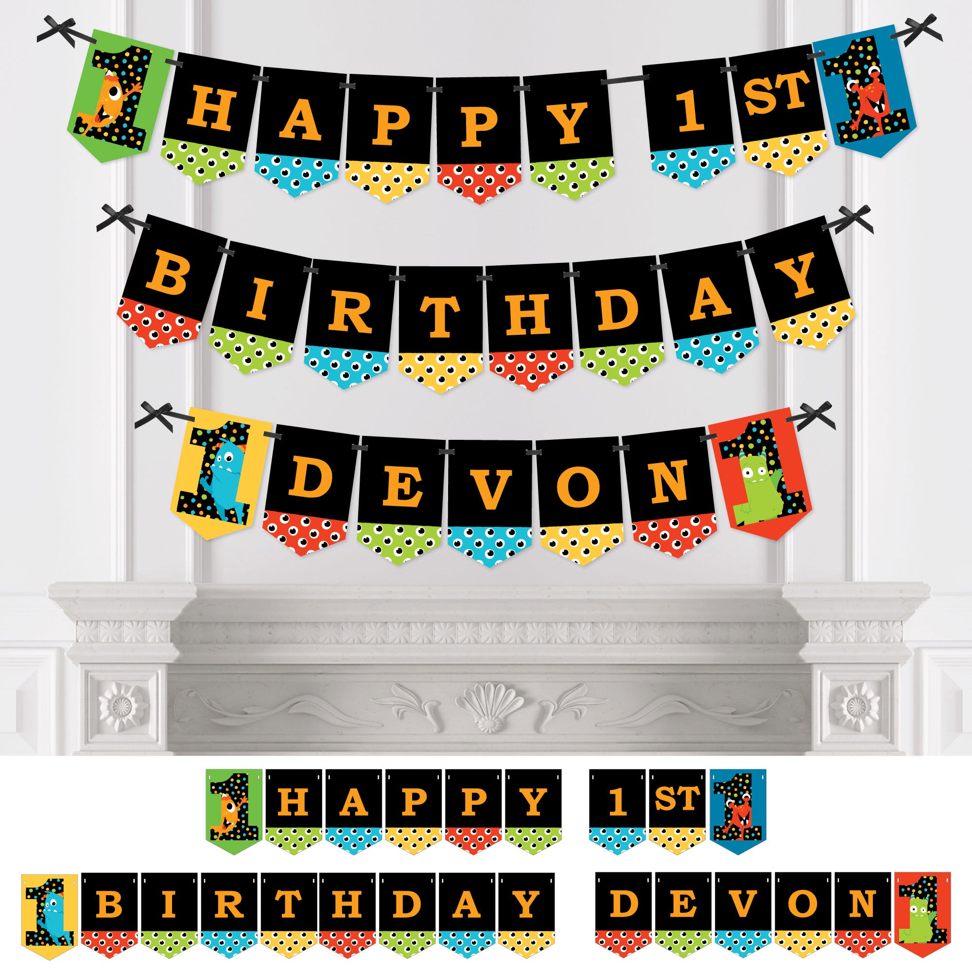 Personalized 1st Birthday Monster Bash - Little Monster First Birthday ...