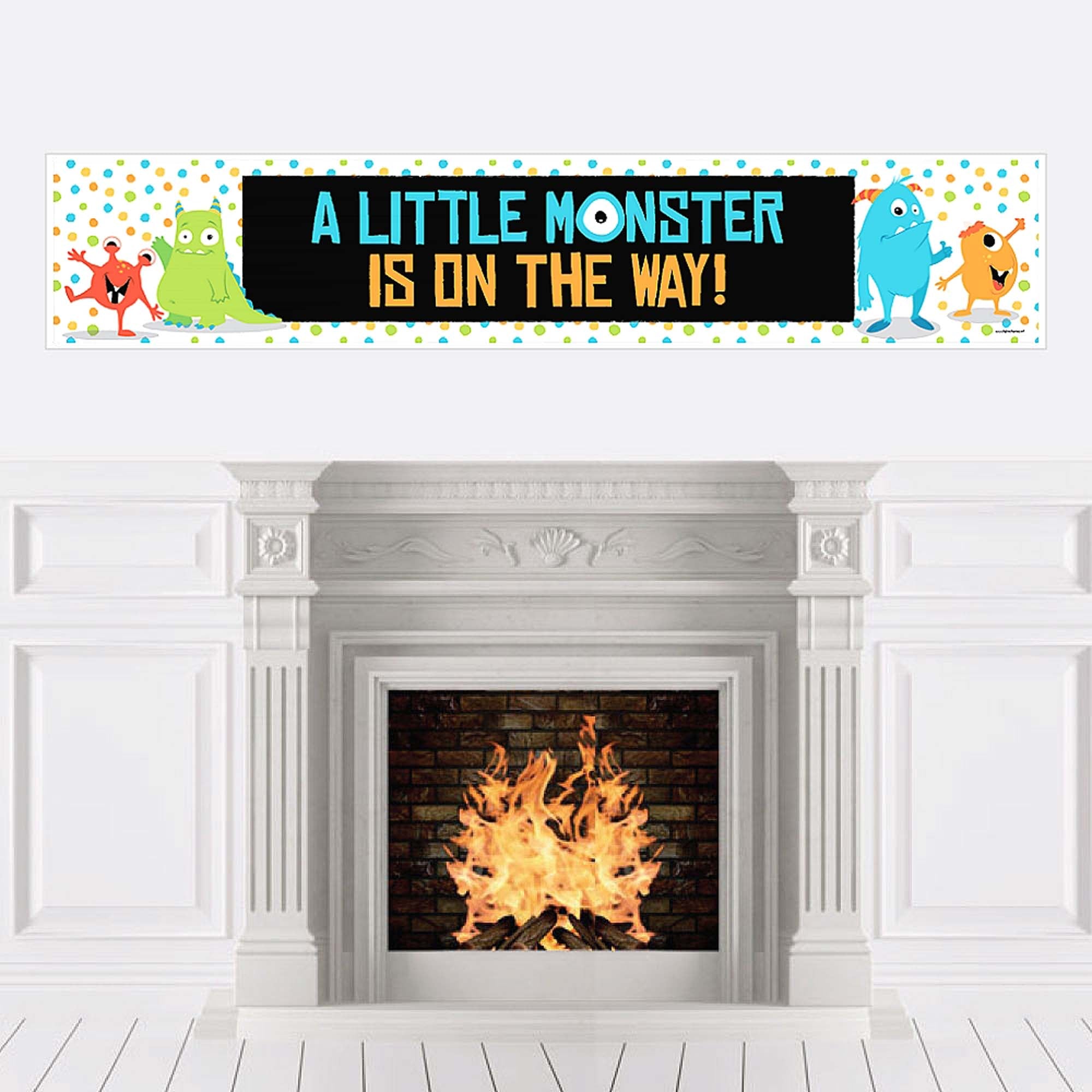 Monster Bash - Little Monster Baby Shower Decorations Party Banner ...