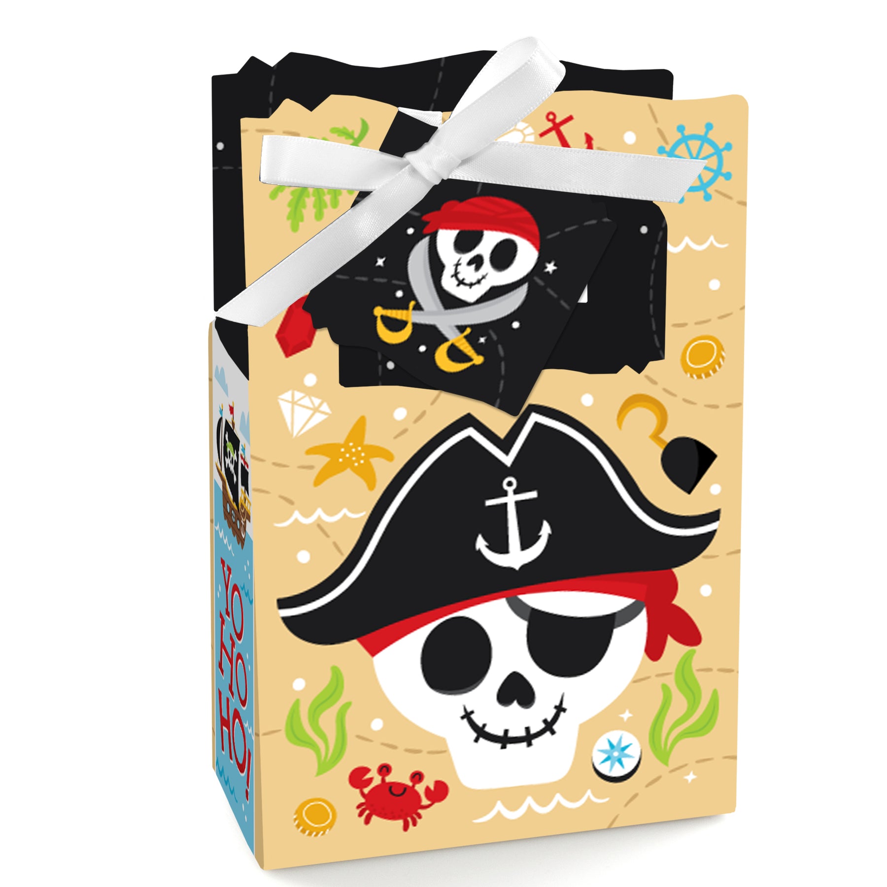 Pirate Ship Adventures - Skull Birthday Party Favor Boxes - Set of 12 ...