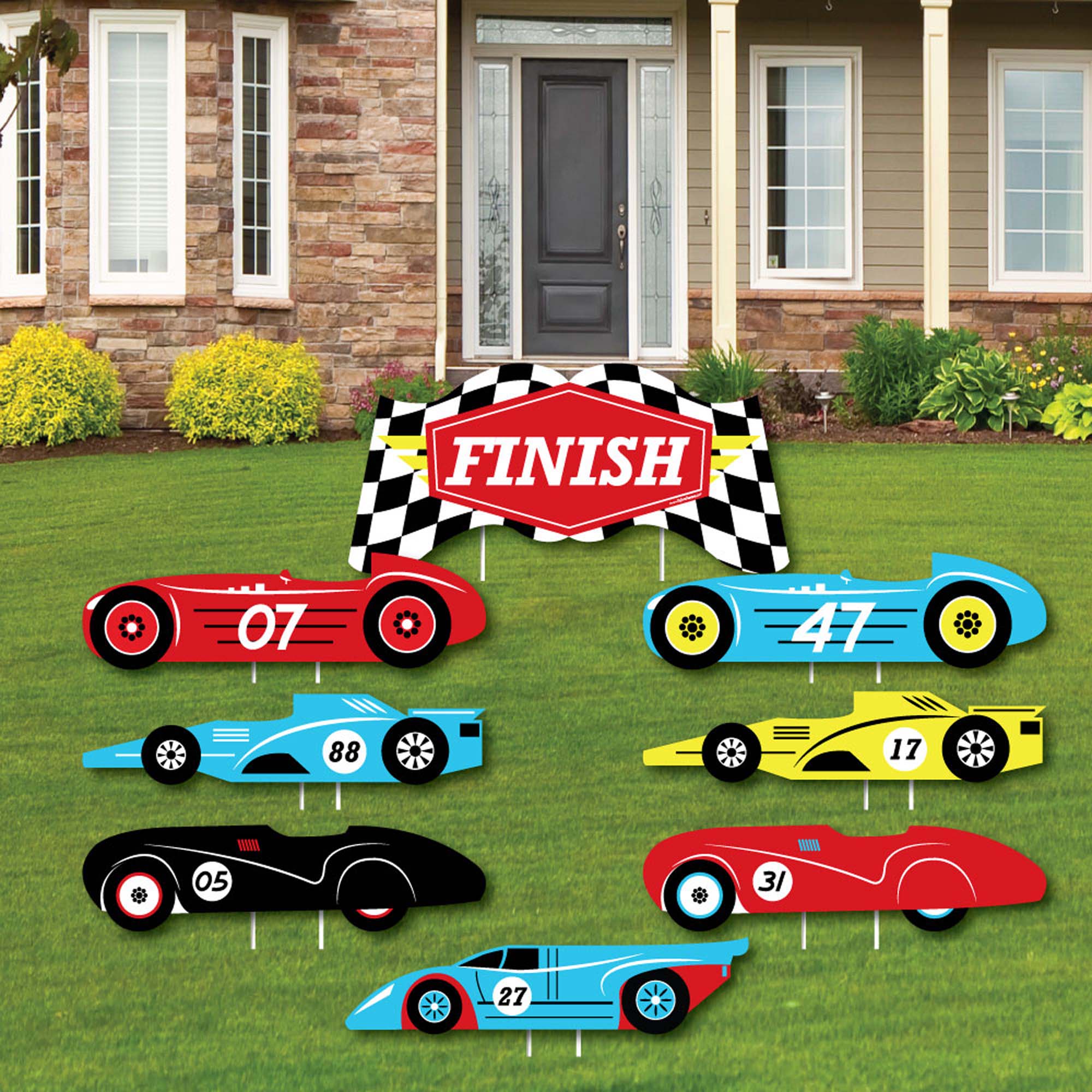 Let's Go Racing - Racecar - Yard Sign & Outdoor Lawn Decorations - Race ...