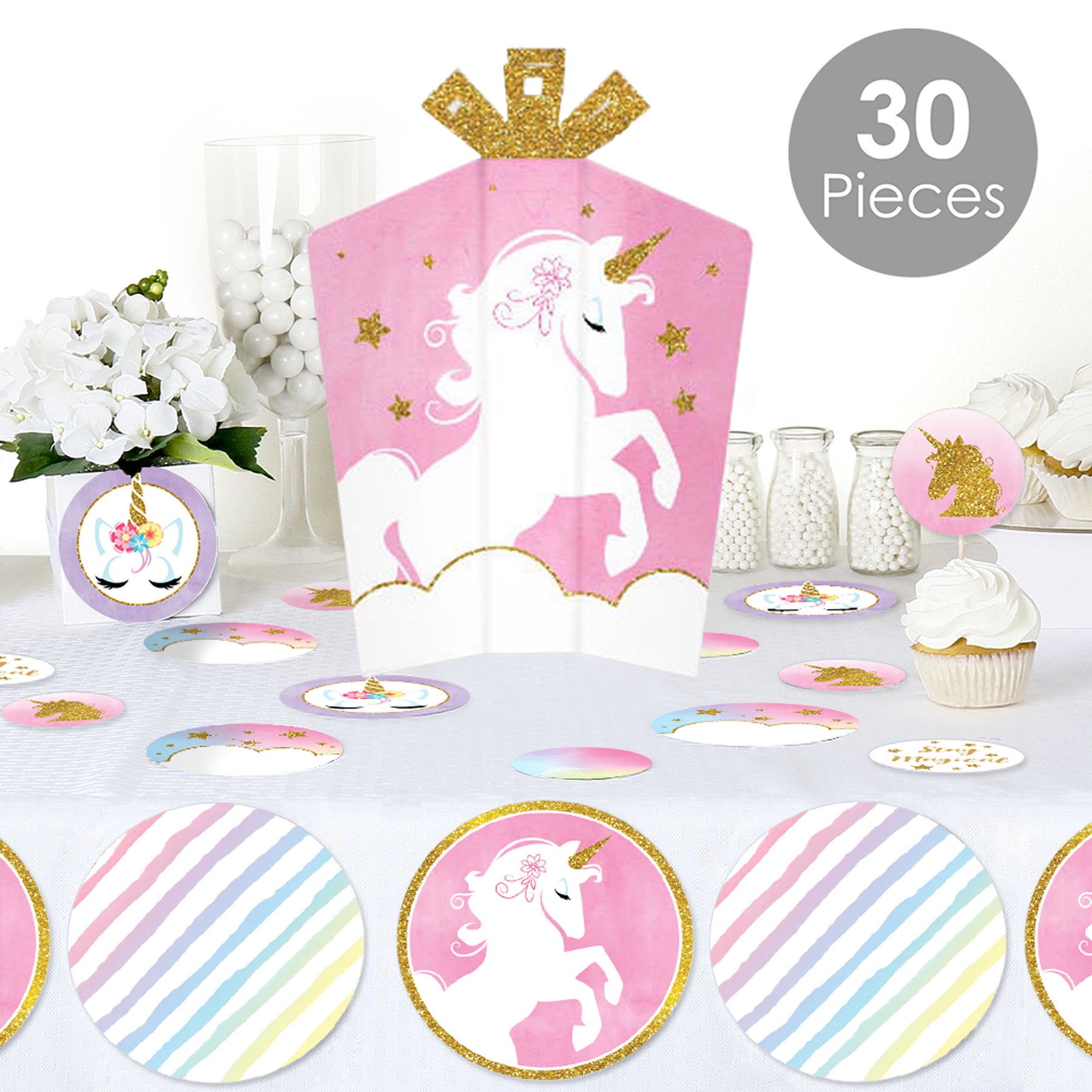 Rainbow Unicorn - Magical Unicorn Baby Shower or Birthday Party Decor ...