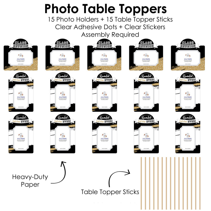 Reunited - School Class Reunion Party Picture Centerpiece Sticks ...