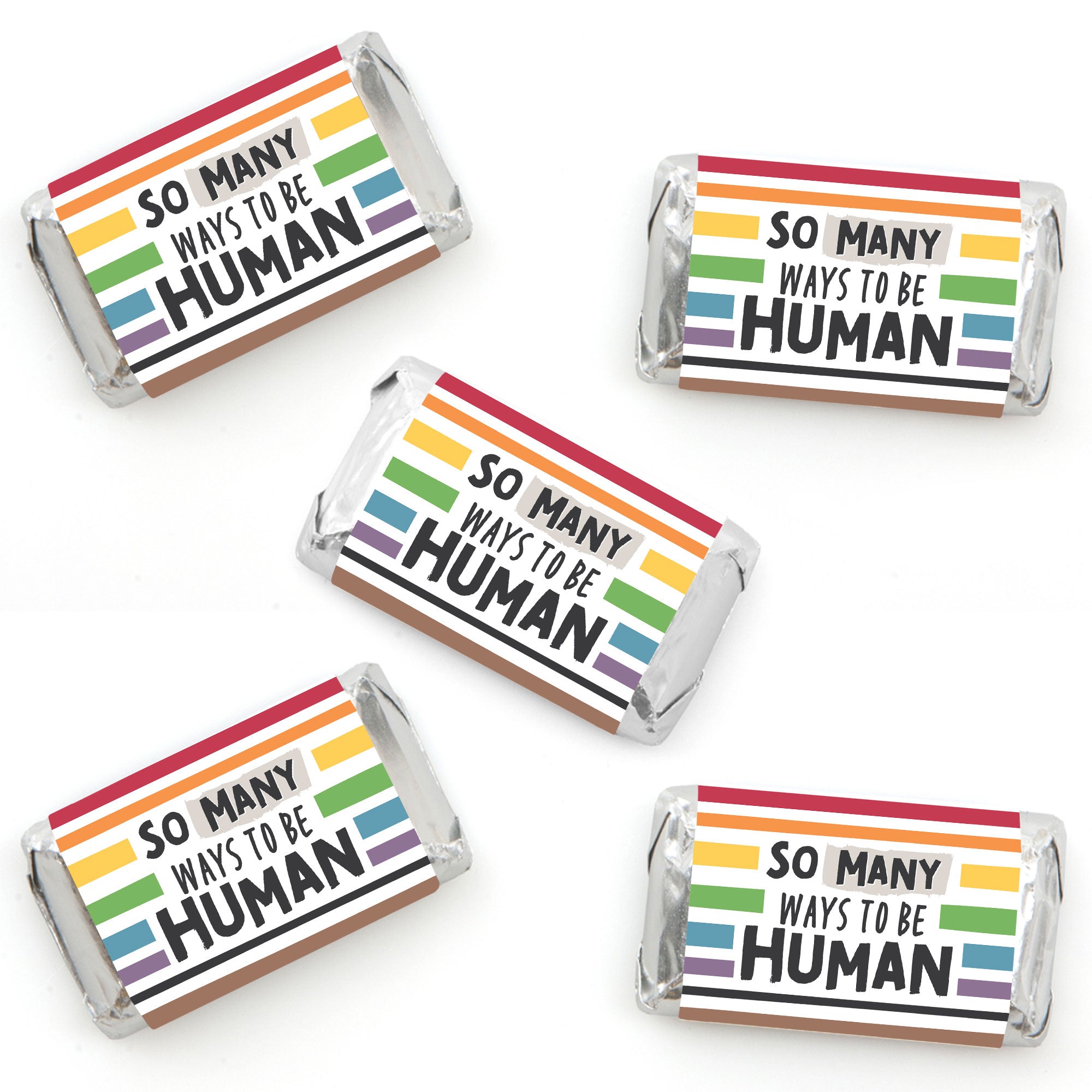 So Many Ways to Be Human - Mini Candy Bar Wrapper Stickers - LGBTQIA+ ...