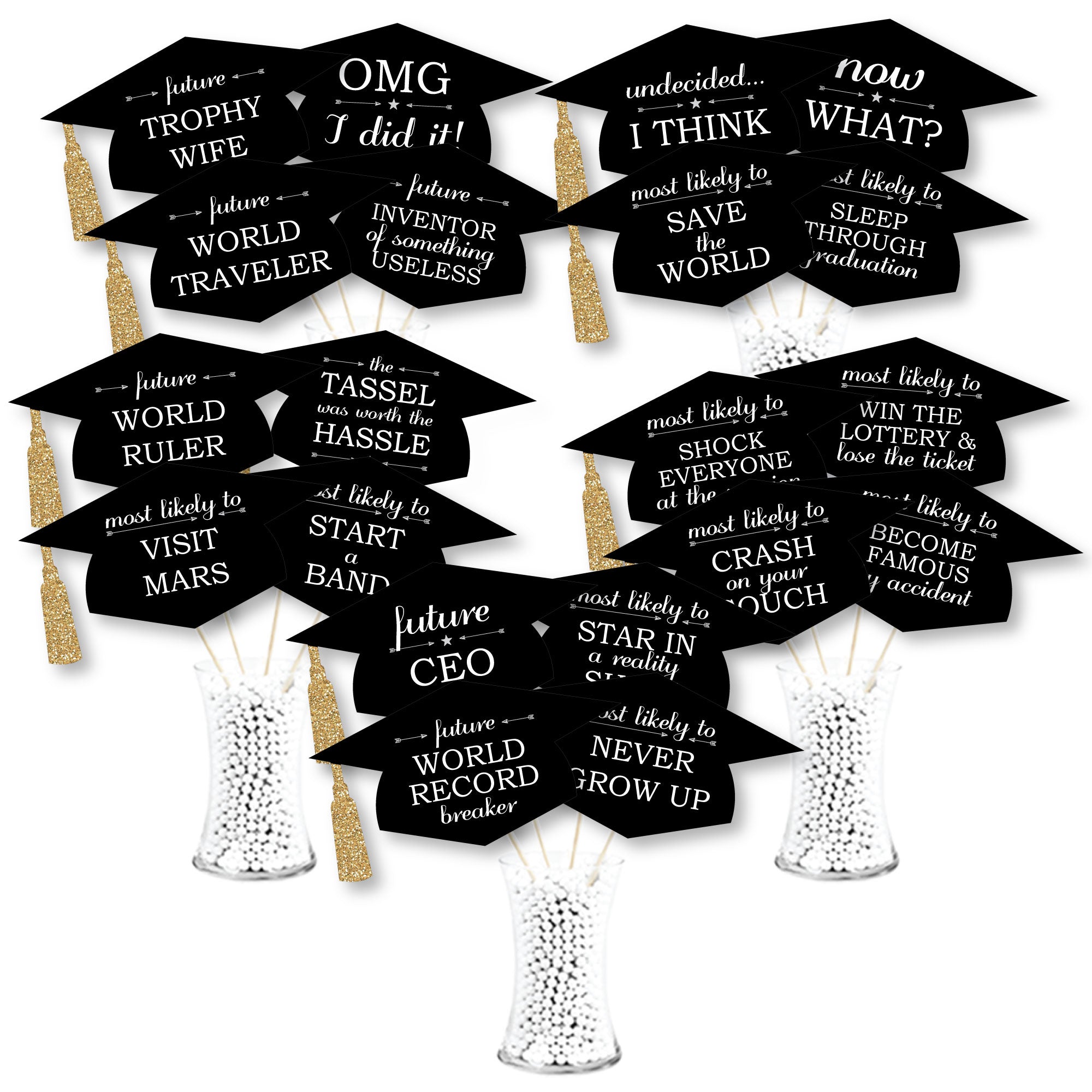 Hilarious Tassel Worth the Hassle - Gold - Graduation Party Photo Booth ...