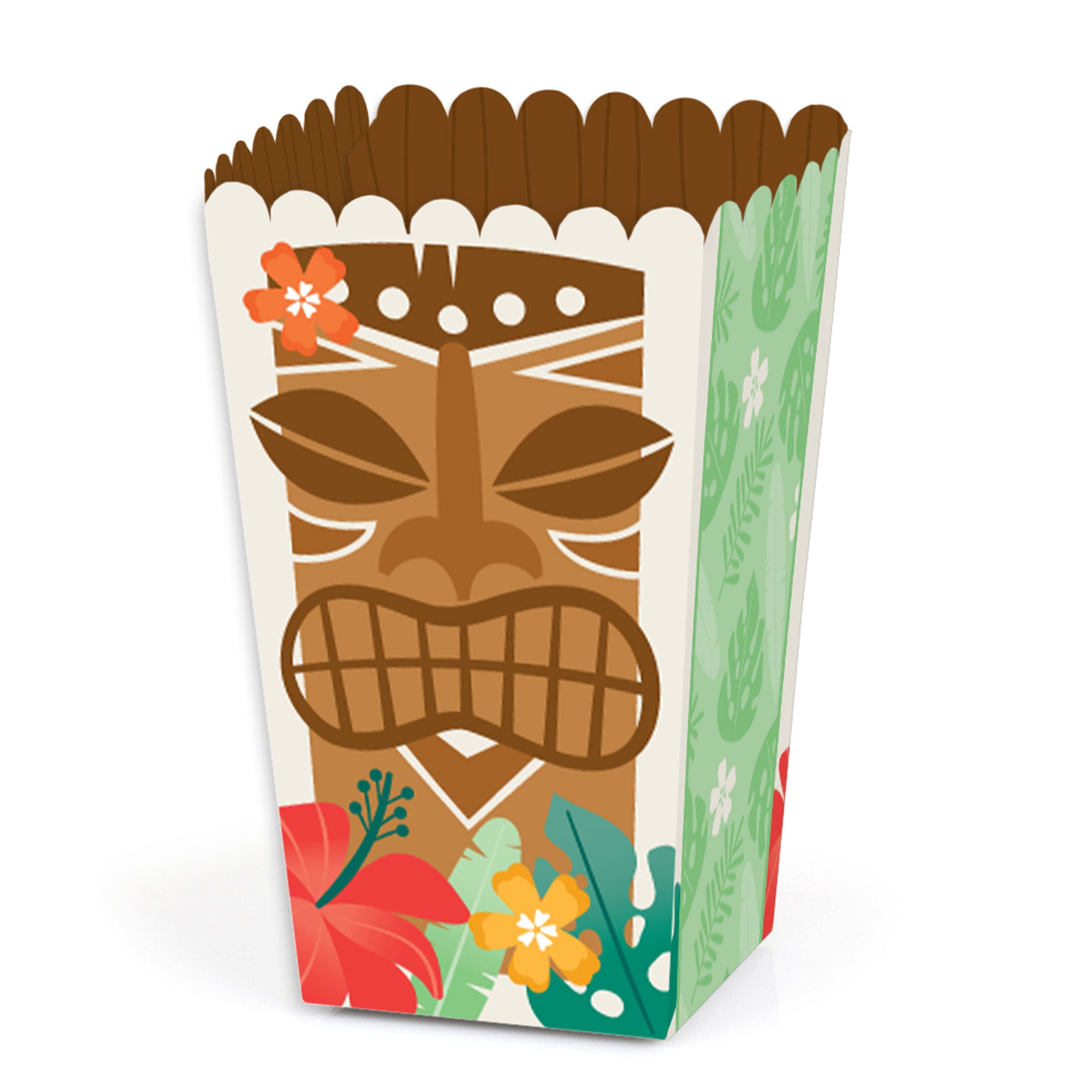 Tropical Luau - Hawaiian Beach Party Favor Popcorn Treat Boxes - Set of ...