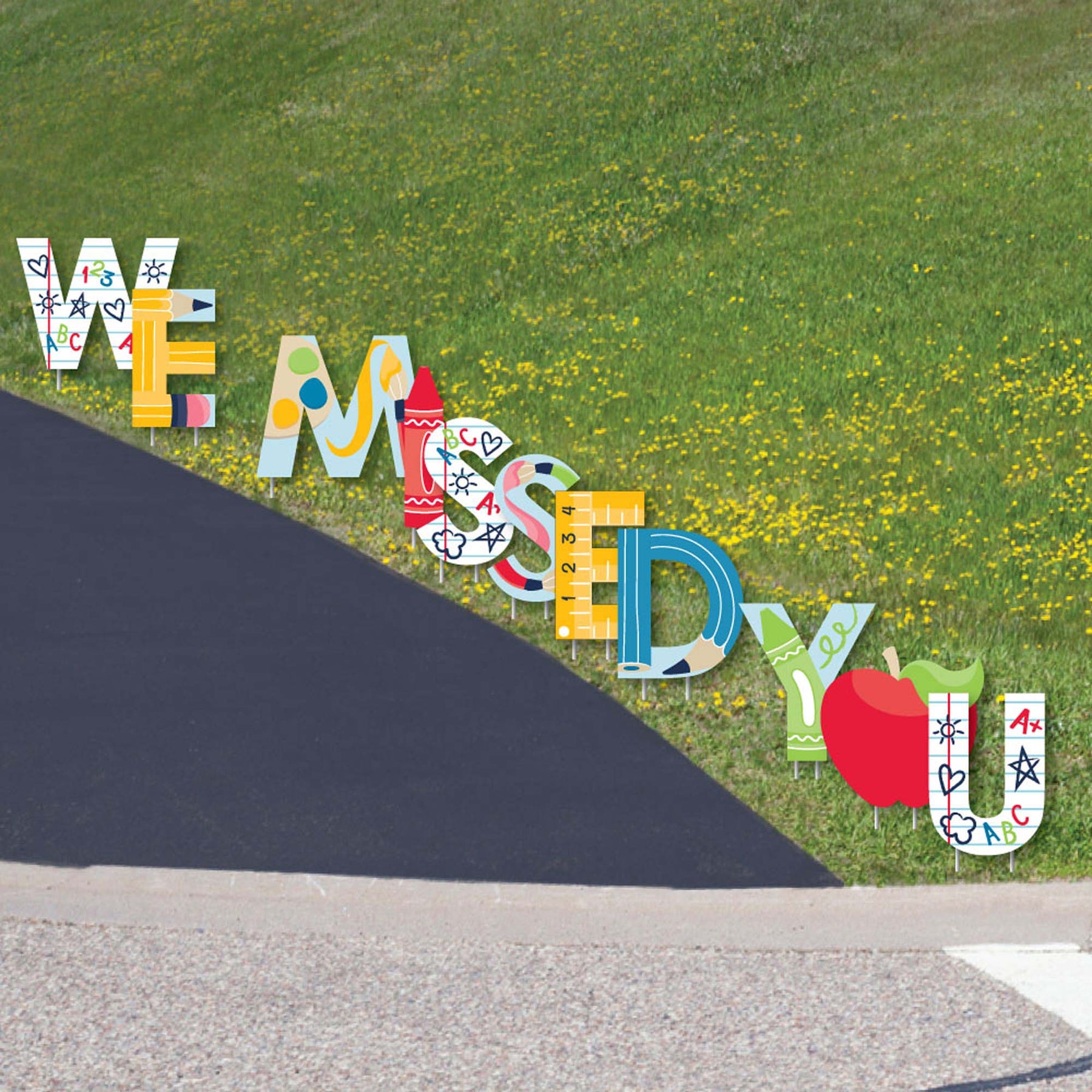 We Missed You - Back to School - Yard Sign Outdoor Lawn Decorations ...