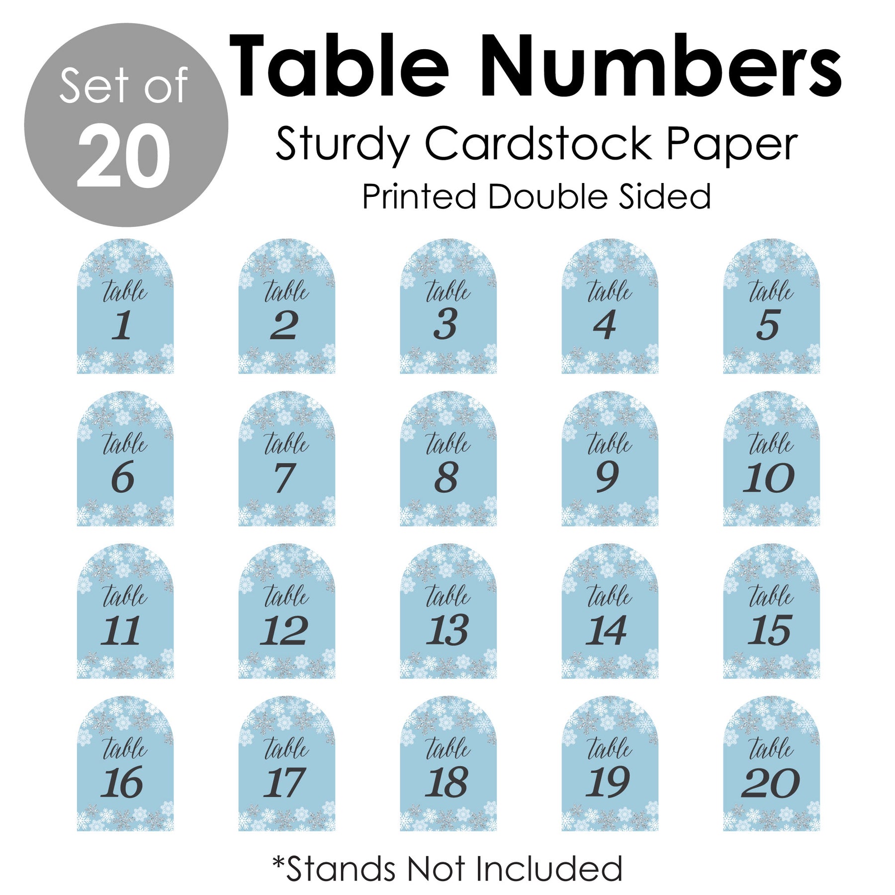 Winter Wonderland - Snowflake Holiday Party and Winter Wedding Double ...