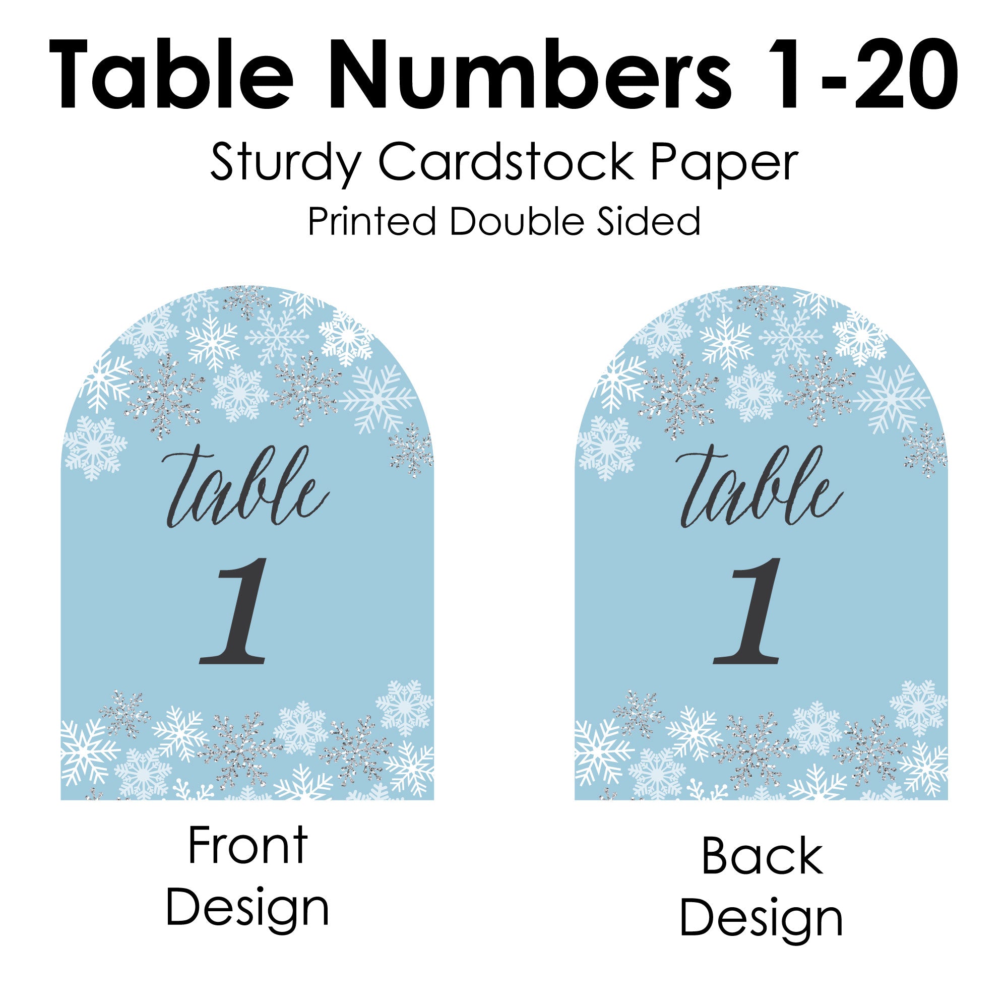 Winter Wonderland Wedding Table Numbers 100 WEDDING TABLE NAME IDEAS