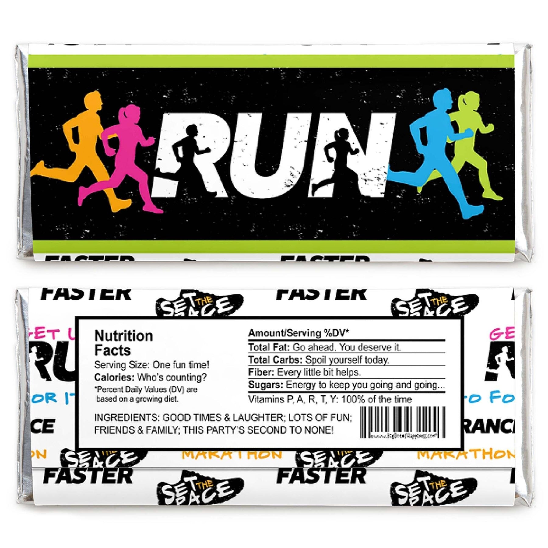 Set The Pace - Running - Candy Bar Wrapper Track, Cross Country or ...