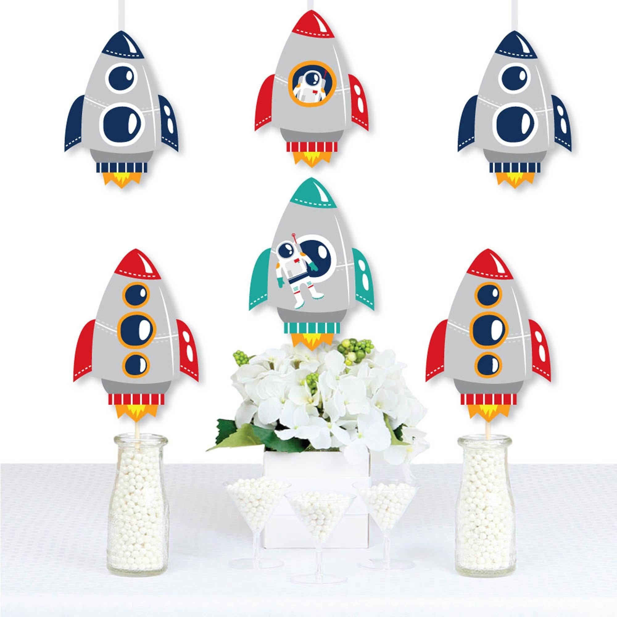 Blast Off to Outer Space - Decorations DIY Rocket Ship Baby Shower or ...