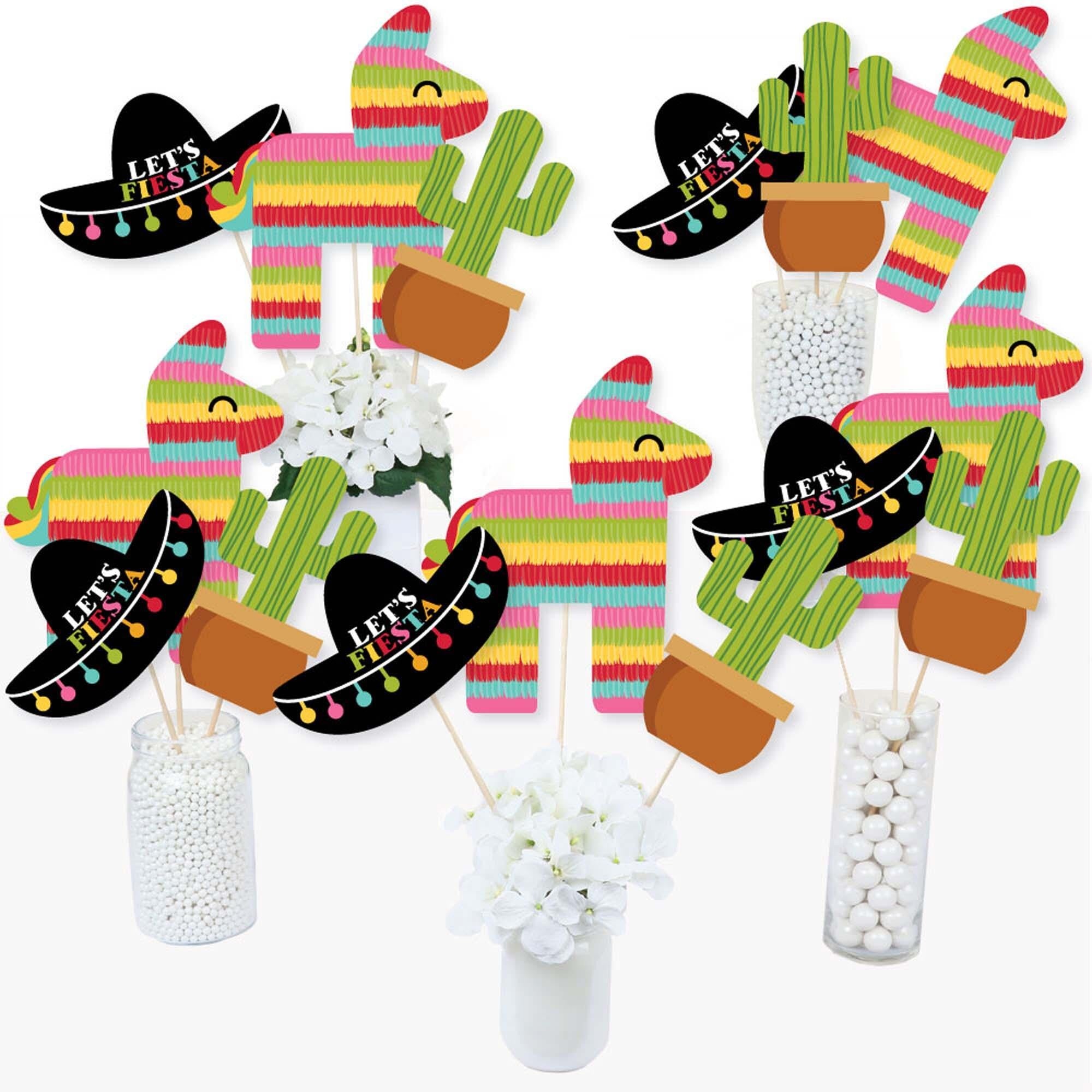 Let's Fiesta - Mexican Fiesta Party Centerpiece Sticks - Table Toppers ...