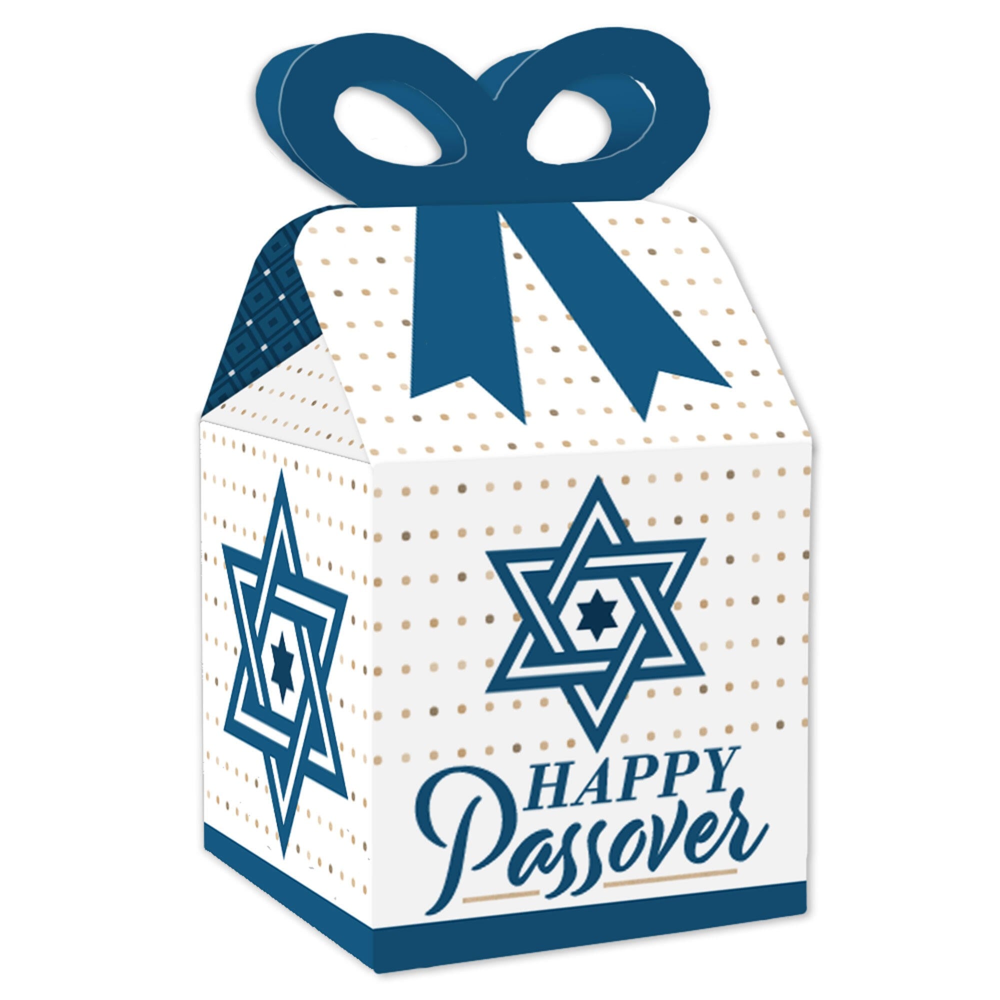 Happy Passover - Square Favor Gift Boxes - Pesach Jewish Holiday Party ...