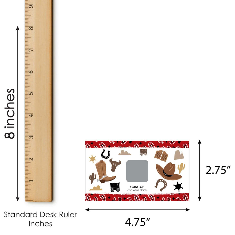 Western Hoedown - Wild West Cowboy Party Scratch Off Cards - 22 Cards ...