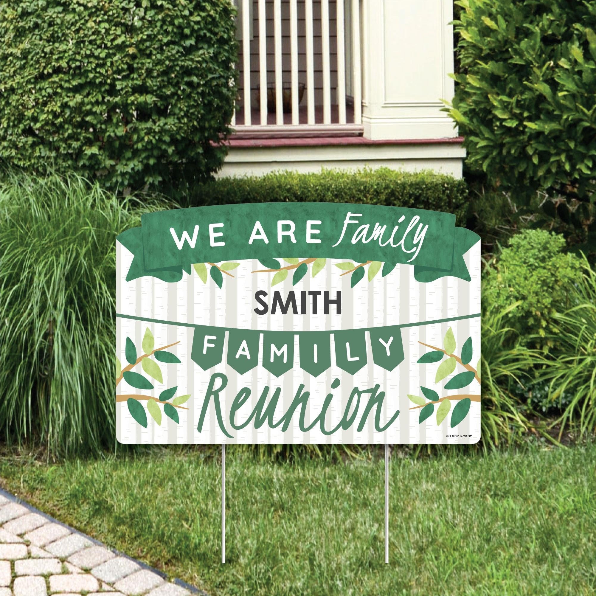 Family Tree Reunion - Family Gathering Party Yard Sign Lawn Decorations ...