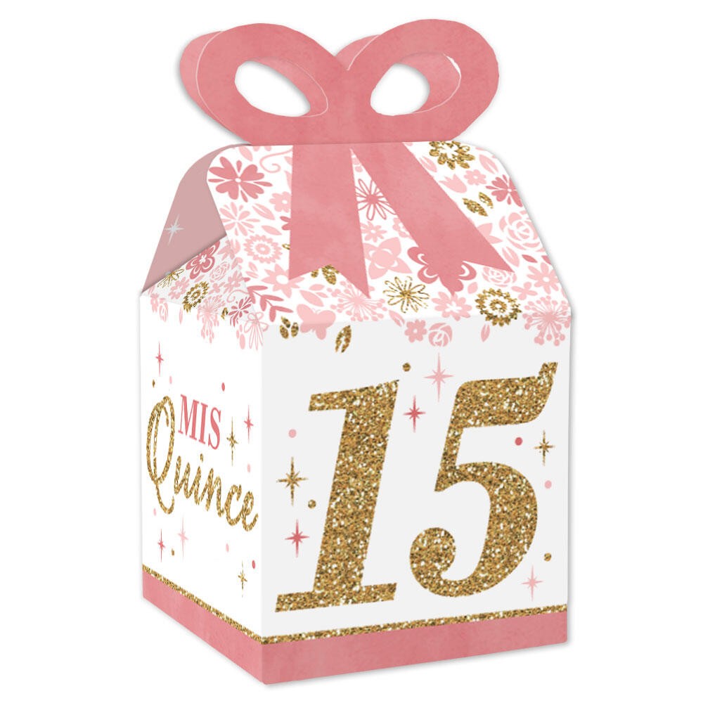 Mis Quince Anos - Square Favor Gift Boxes - Quinceanera Sweet 15 ...