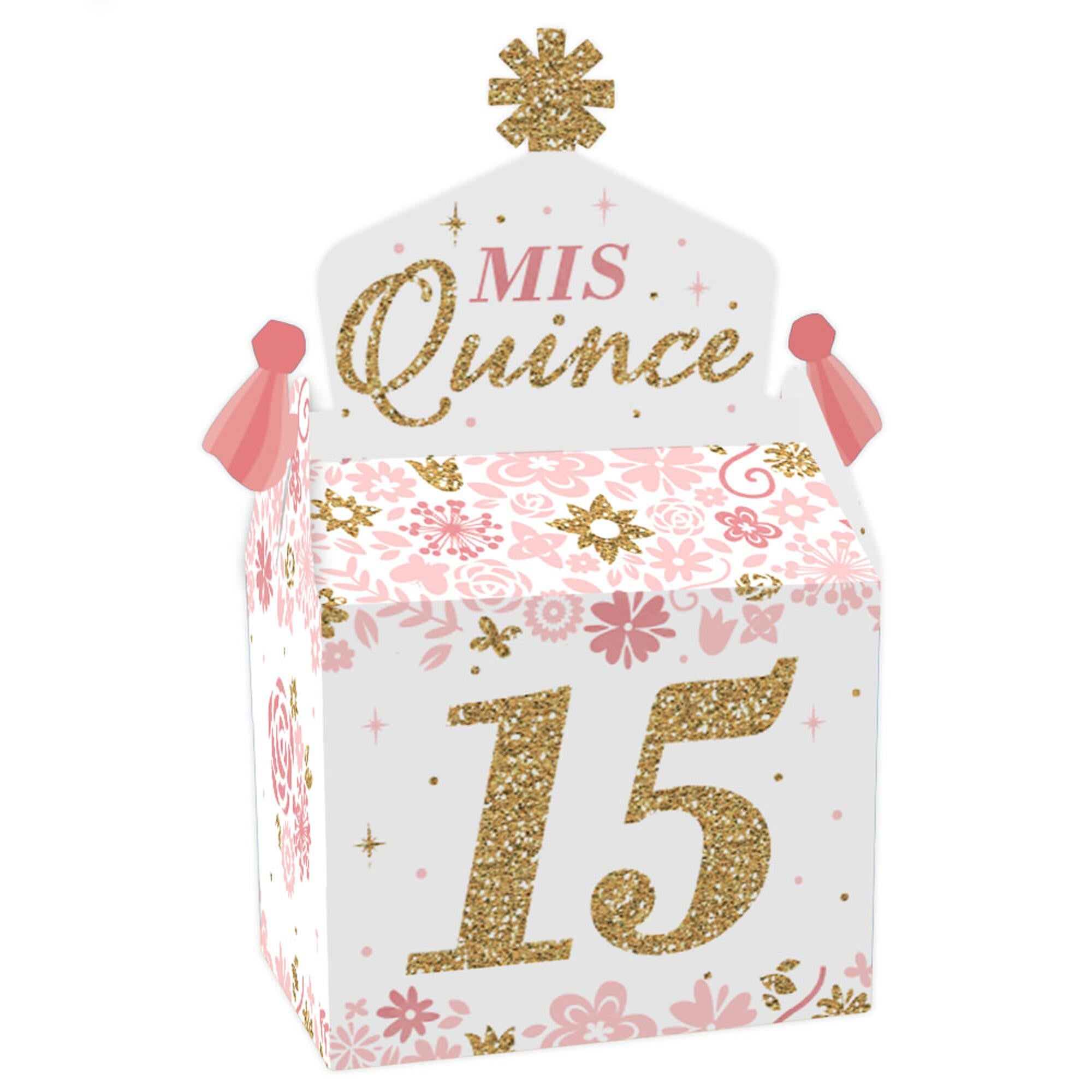Mis Quince Anos - Treat Box Party Favors - Quinceanera Sweet 15 ...