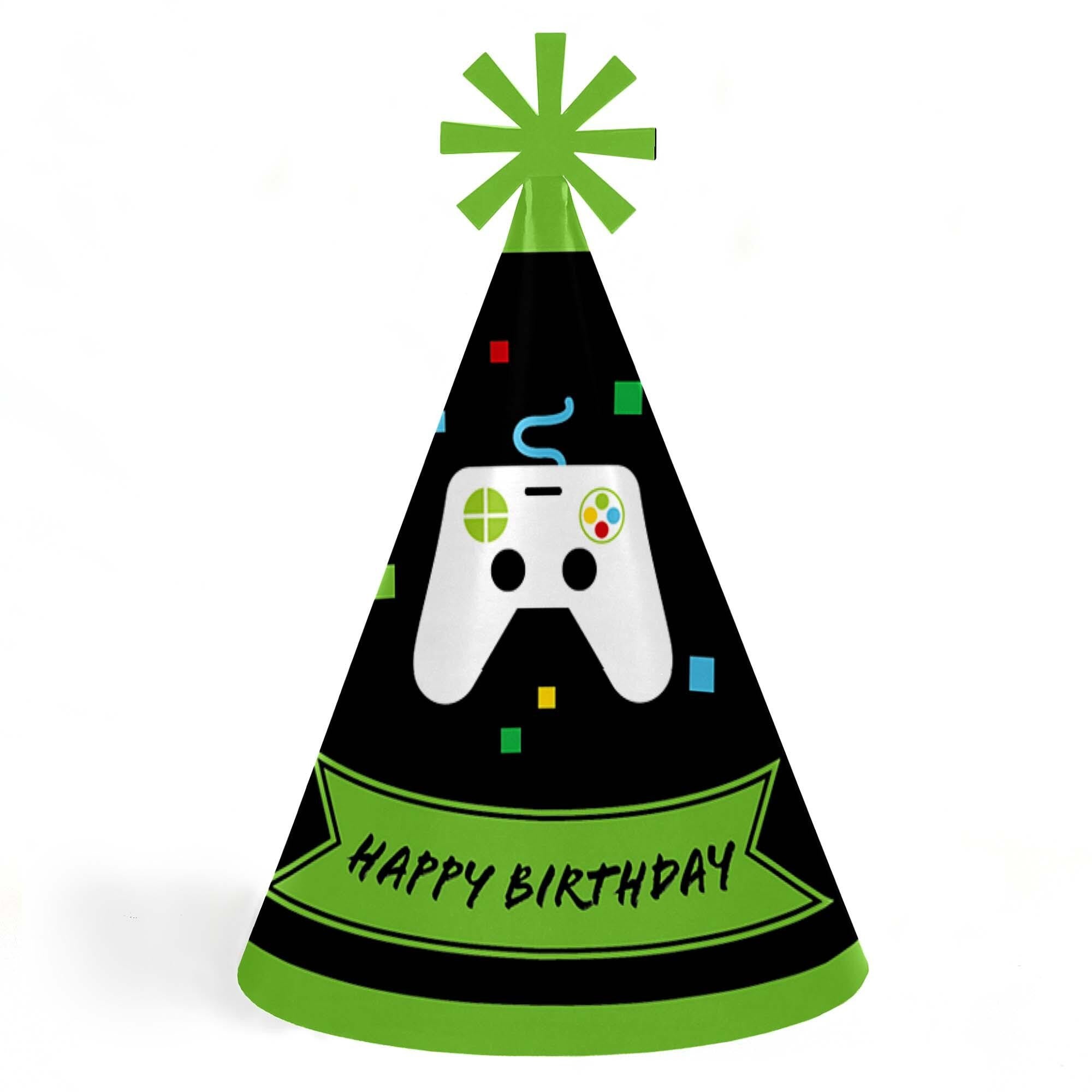 Game Zone - Cone Happy Birthday Party Hats for Kids and Adults - Set of ...